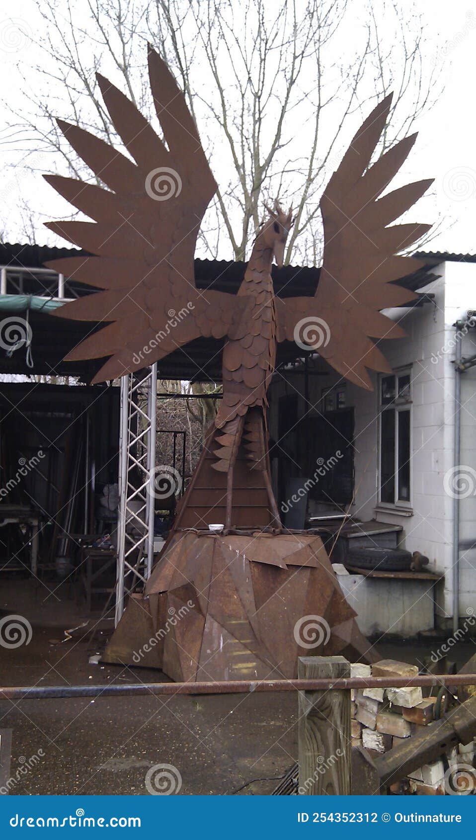 Eagle Metal Sculpture Rusty Arty Look Stock Photo - Image of eagles ...