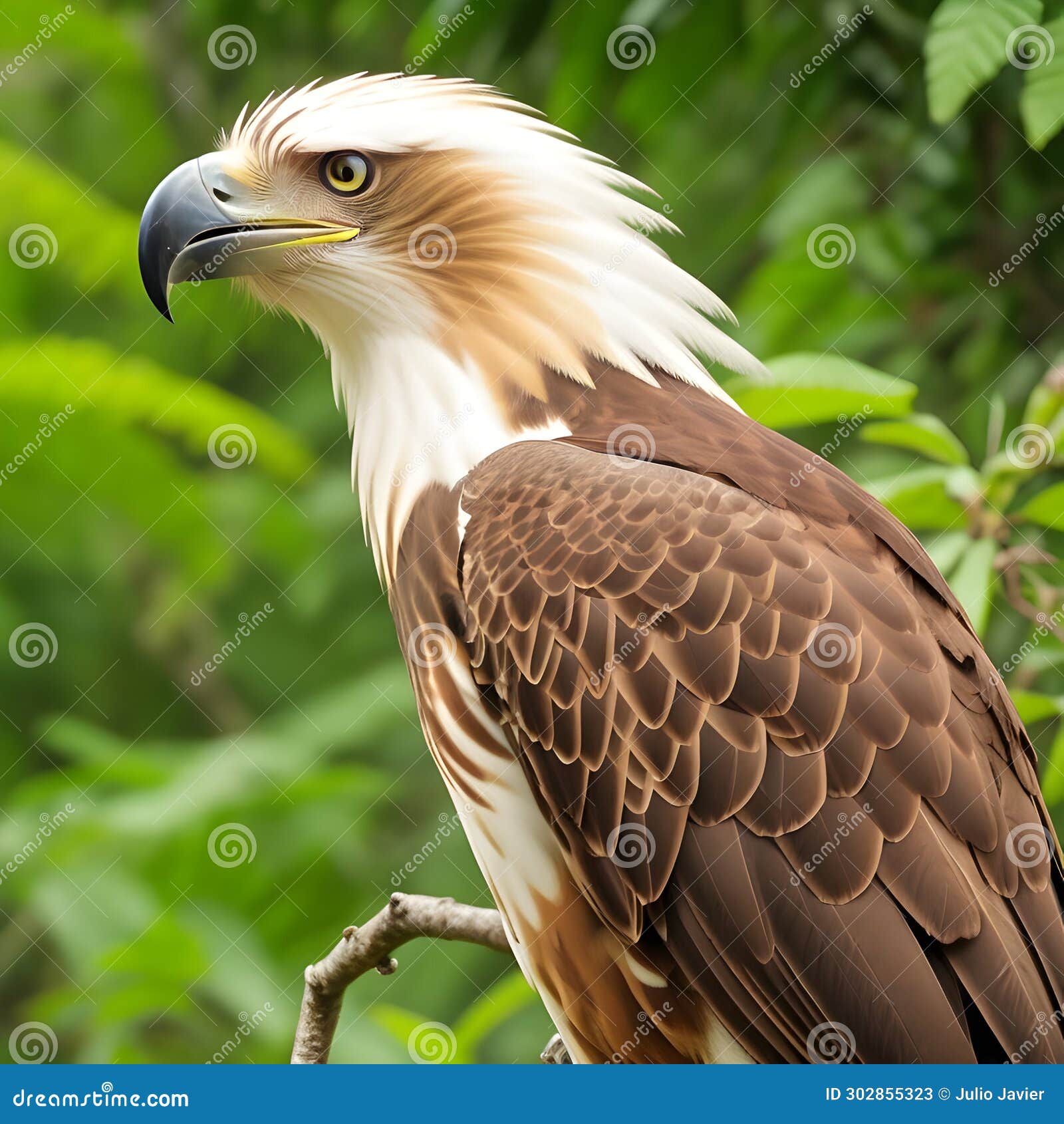 An Eagle in the Middle of Forest Stock Illustration - Illustration of ...
