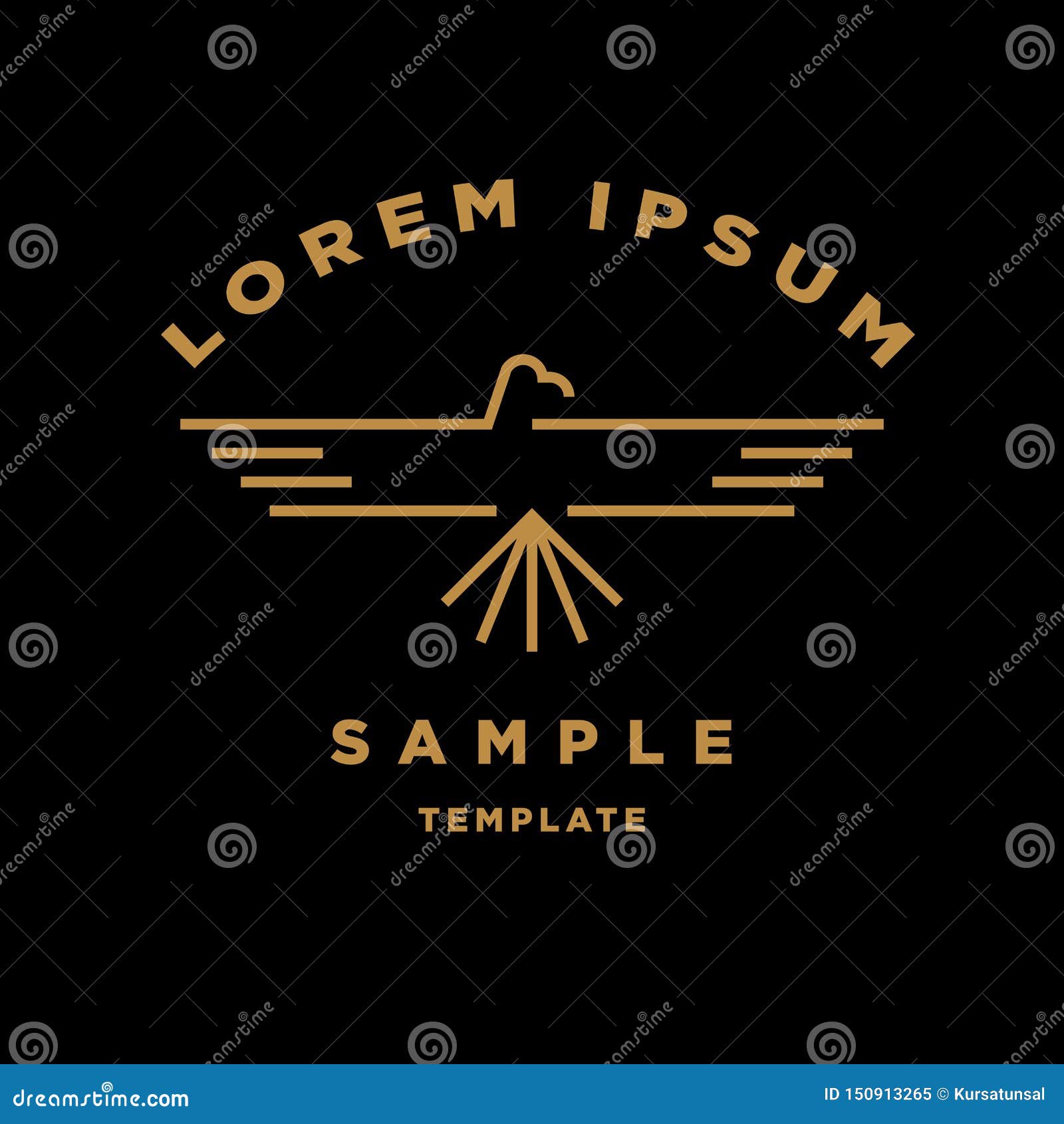 Eagle Minimal Sign Vector Design Stock Illustration - Illustration of ...