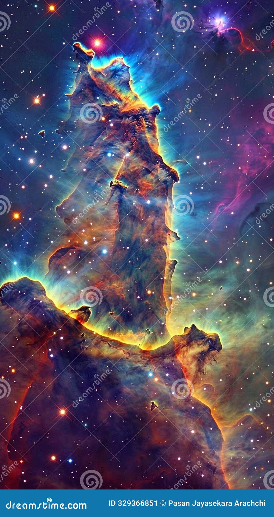 Eagle Nebula S Pillars of Creation Show New Star Birth Stock ...