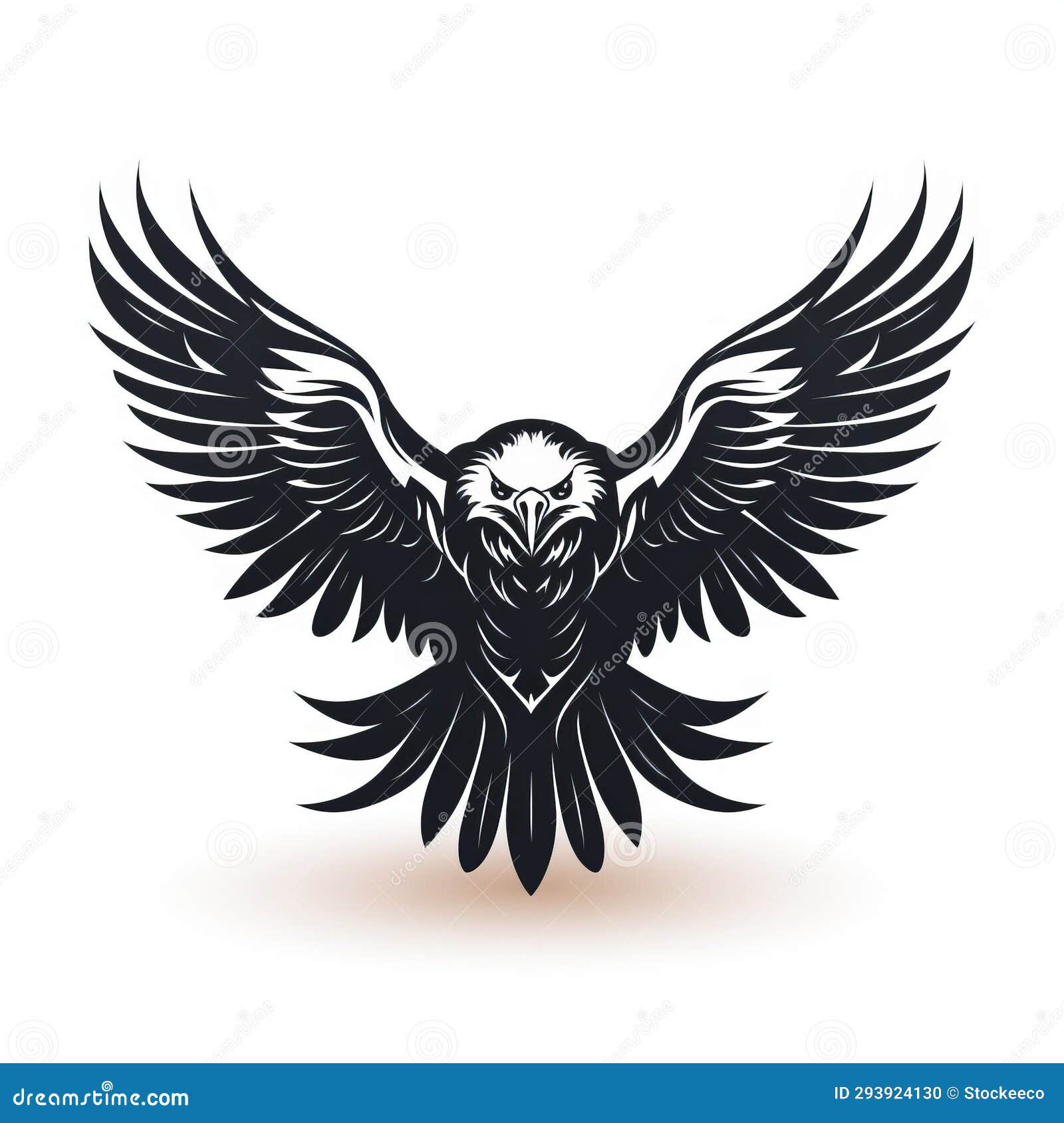 Award Winning Black Eagle Symbol with Dark White and Navy Background ...