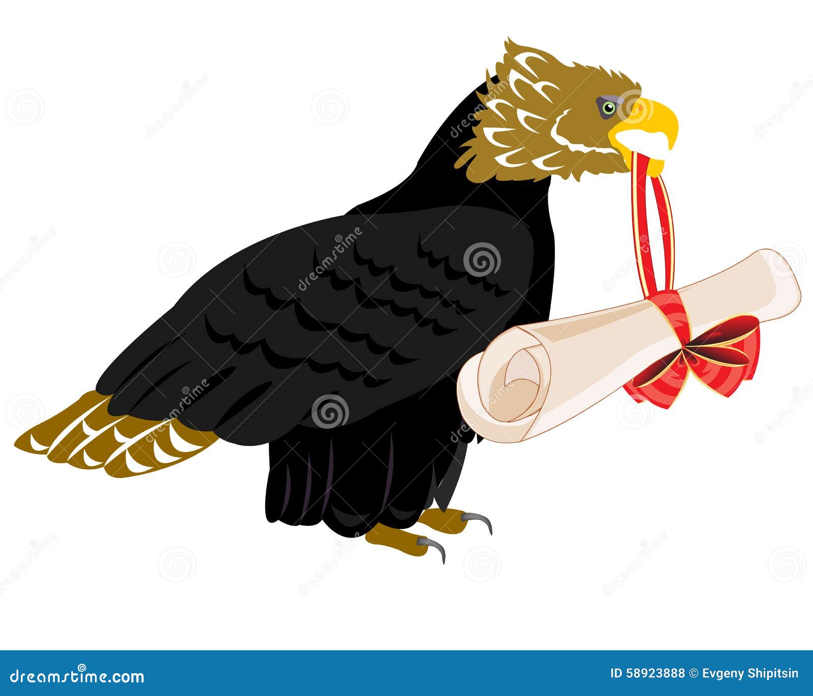 Old Eagle Paper Cartoon Vector | CartoonDealer.com #33016101
