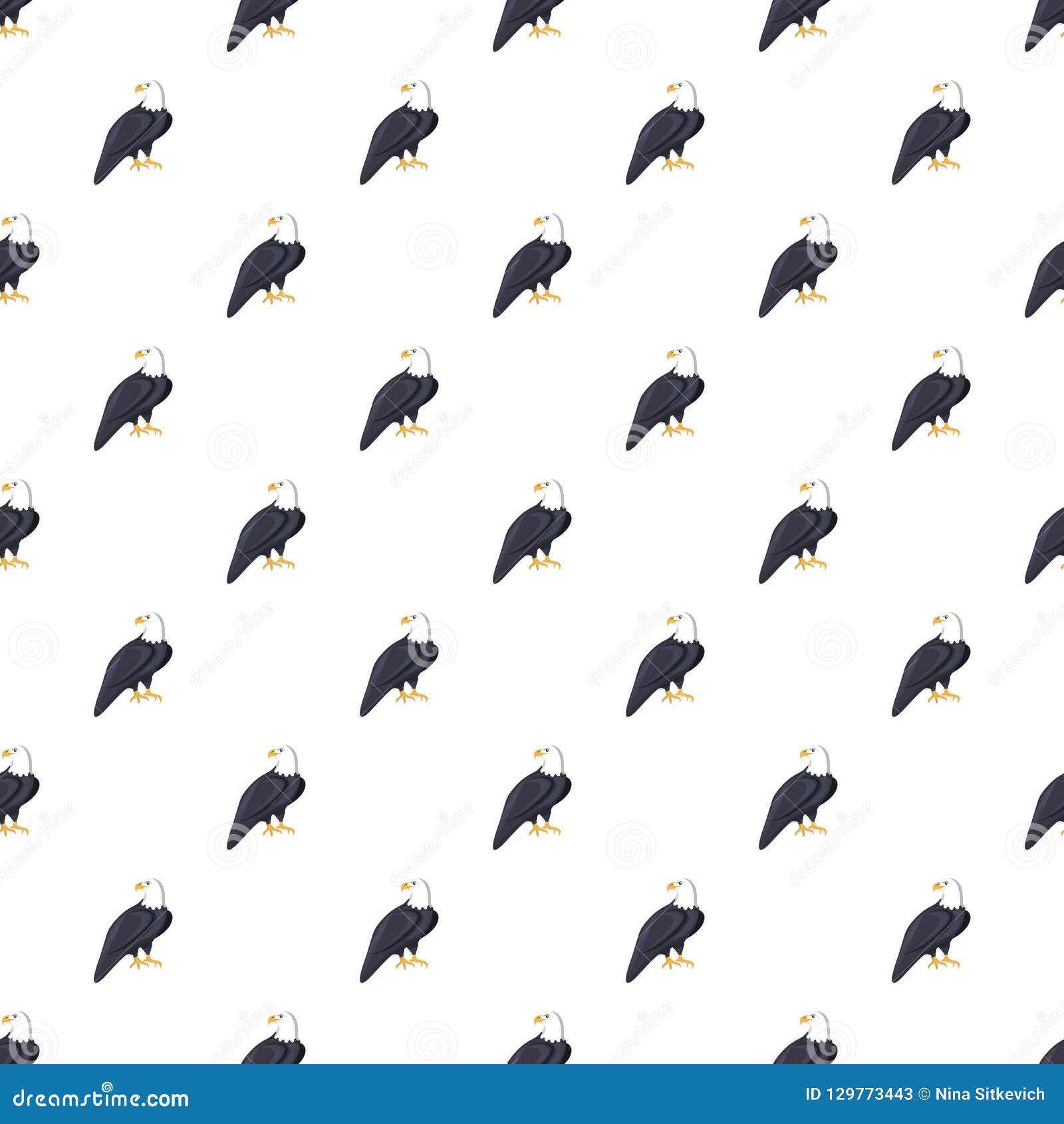 Eagle pattern seamless stock vector. Illustration of eagle - 129773443