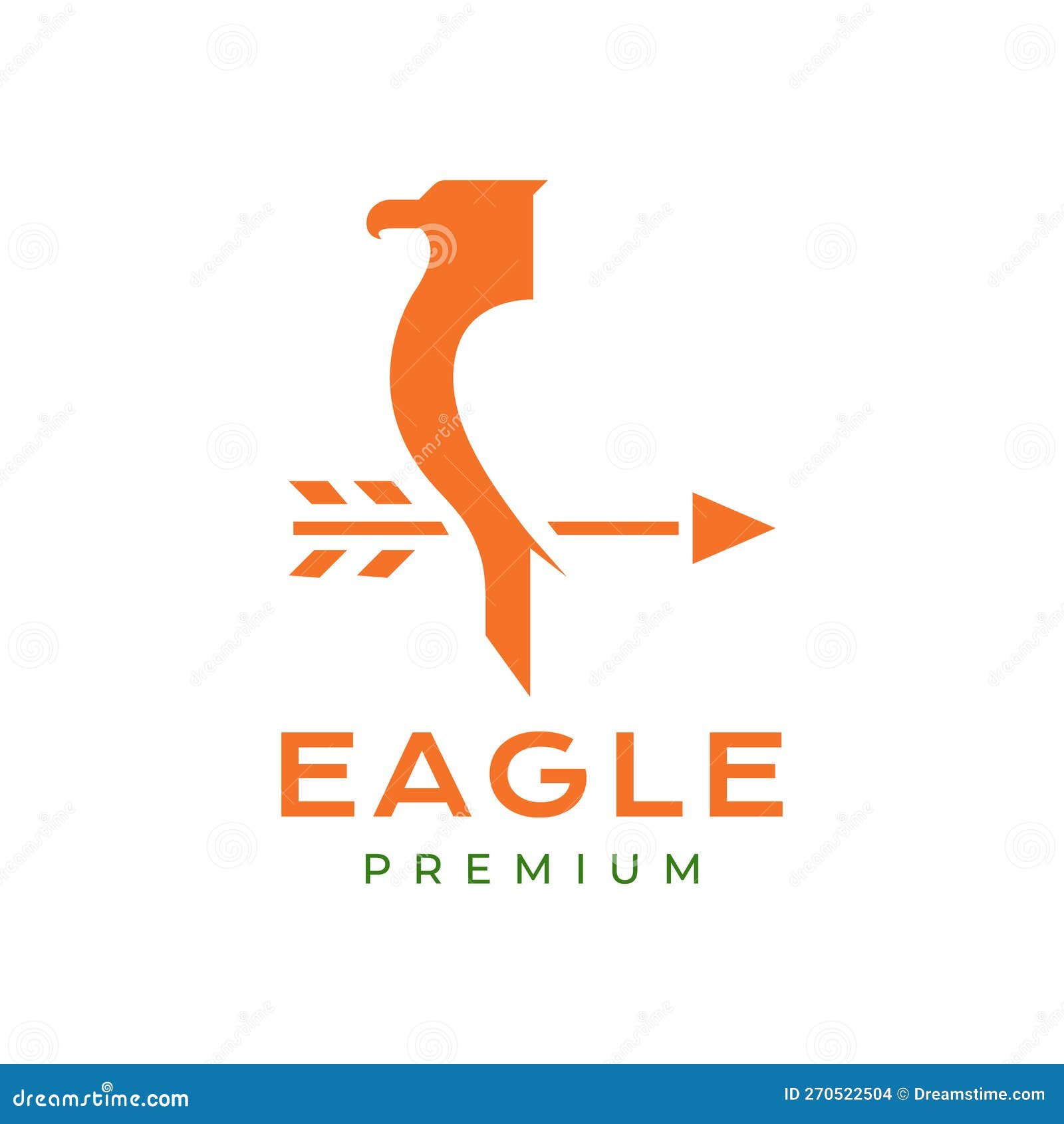 Eagle Perched Arrows Focus Hunting Logo Design Vector Icon Illustration ...