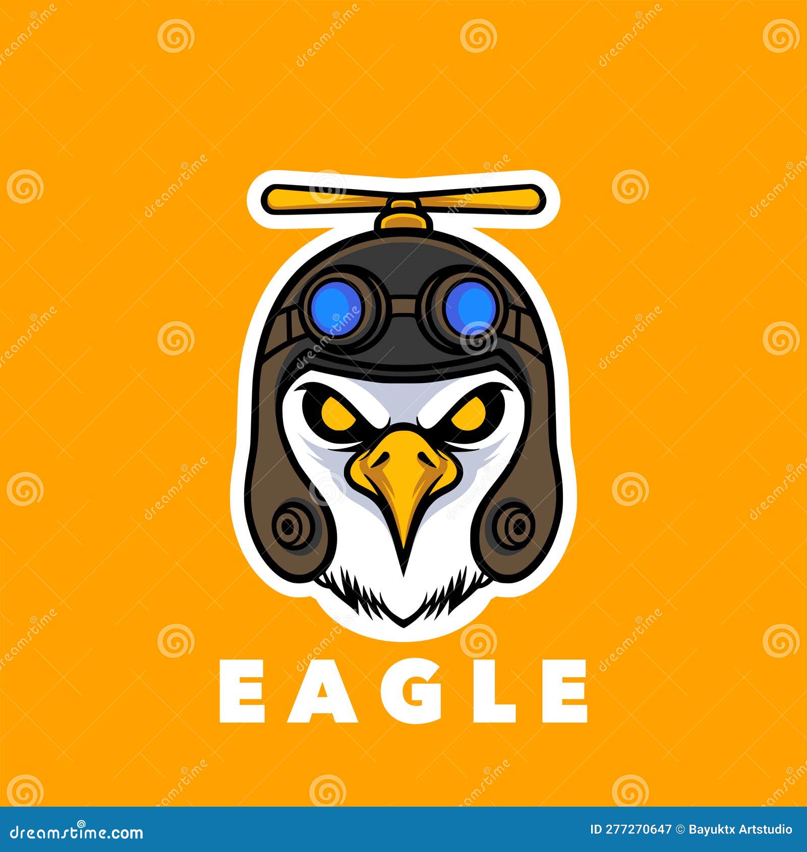 Pilot Mascot Esport Logo Design Cartoon Vector | CartoonDealer.com ...