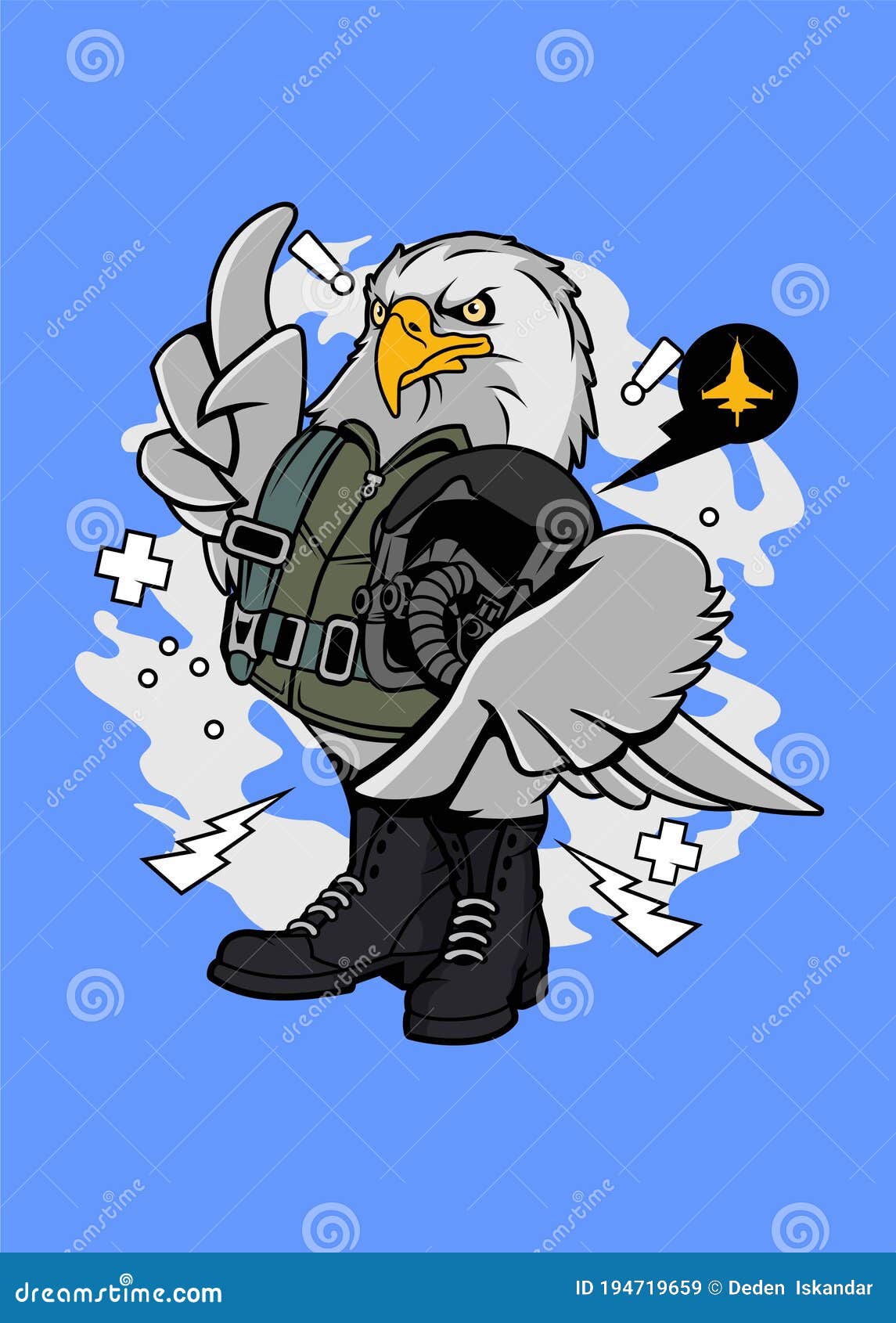 Eagle Pilot Mascot Logo Cartoon Vector | CartoonDealer.com #277270647