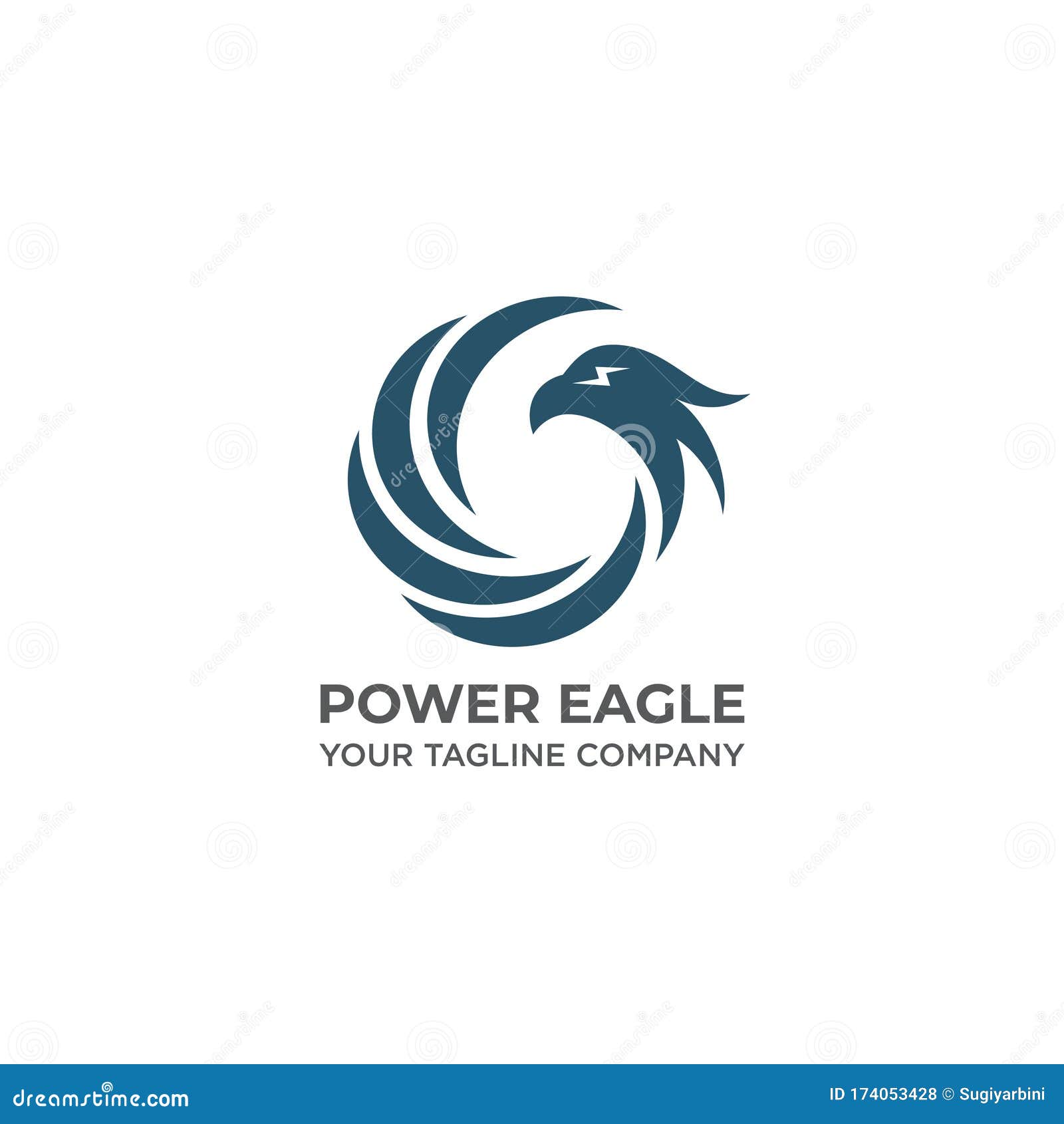 Eagle power logo vector stock vector. Illustration of power - 174053428