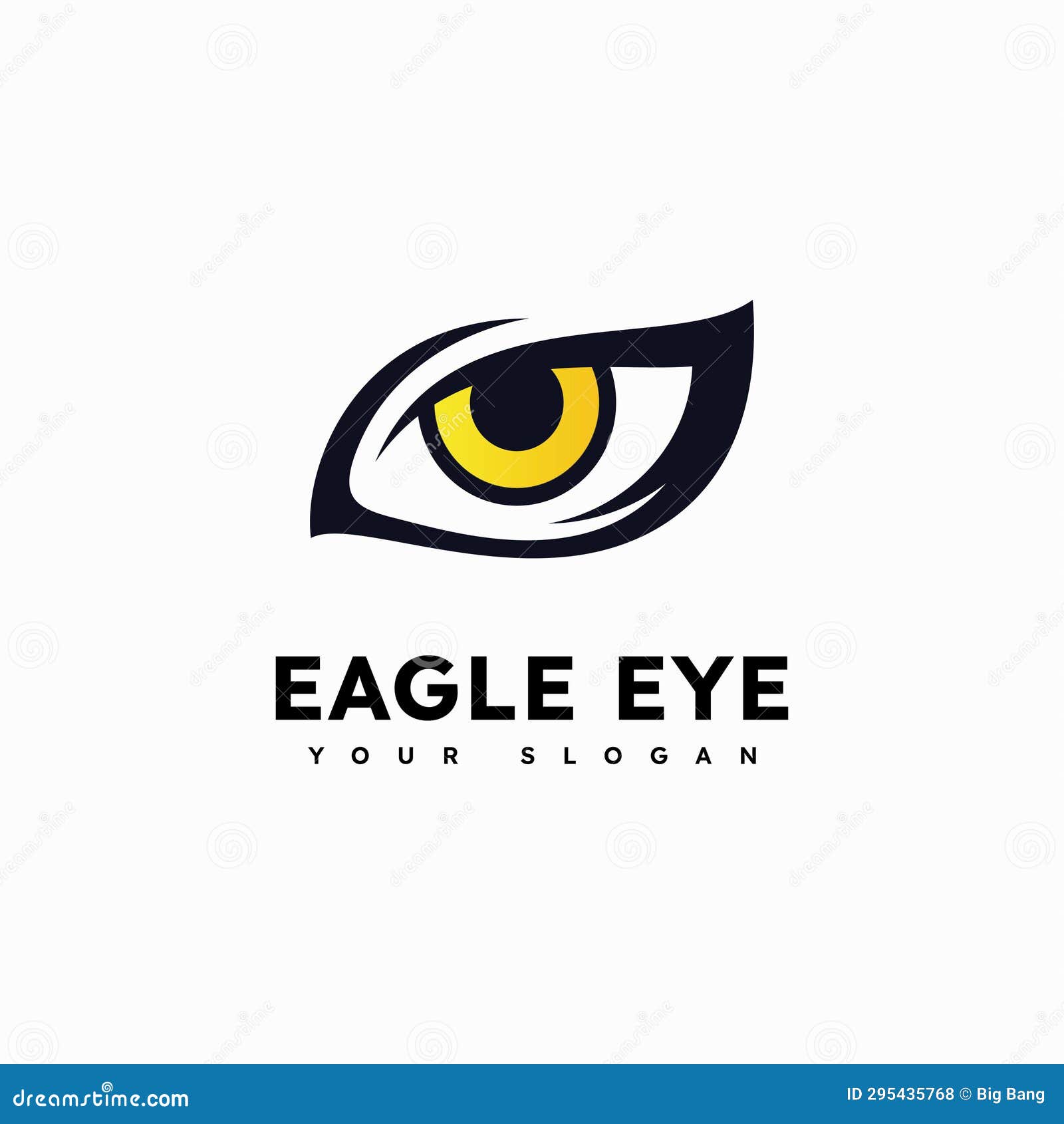 Eagle Predator Eye Falcon Bird Logo Ilustración del Vector ...