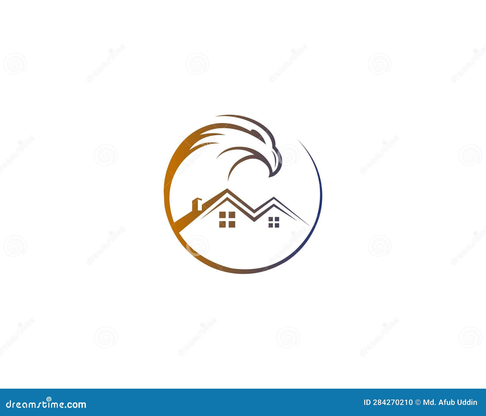 Eagle with Property Housing Logo Design. Stock Vector - Illustration of ...