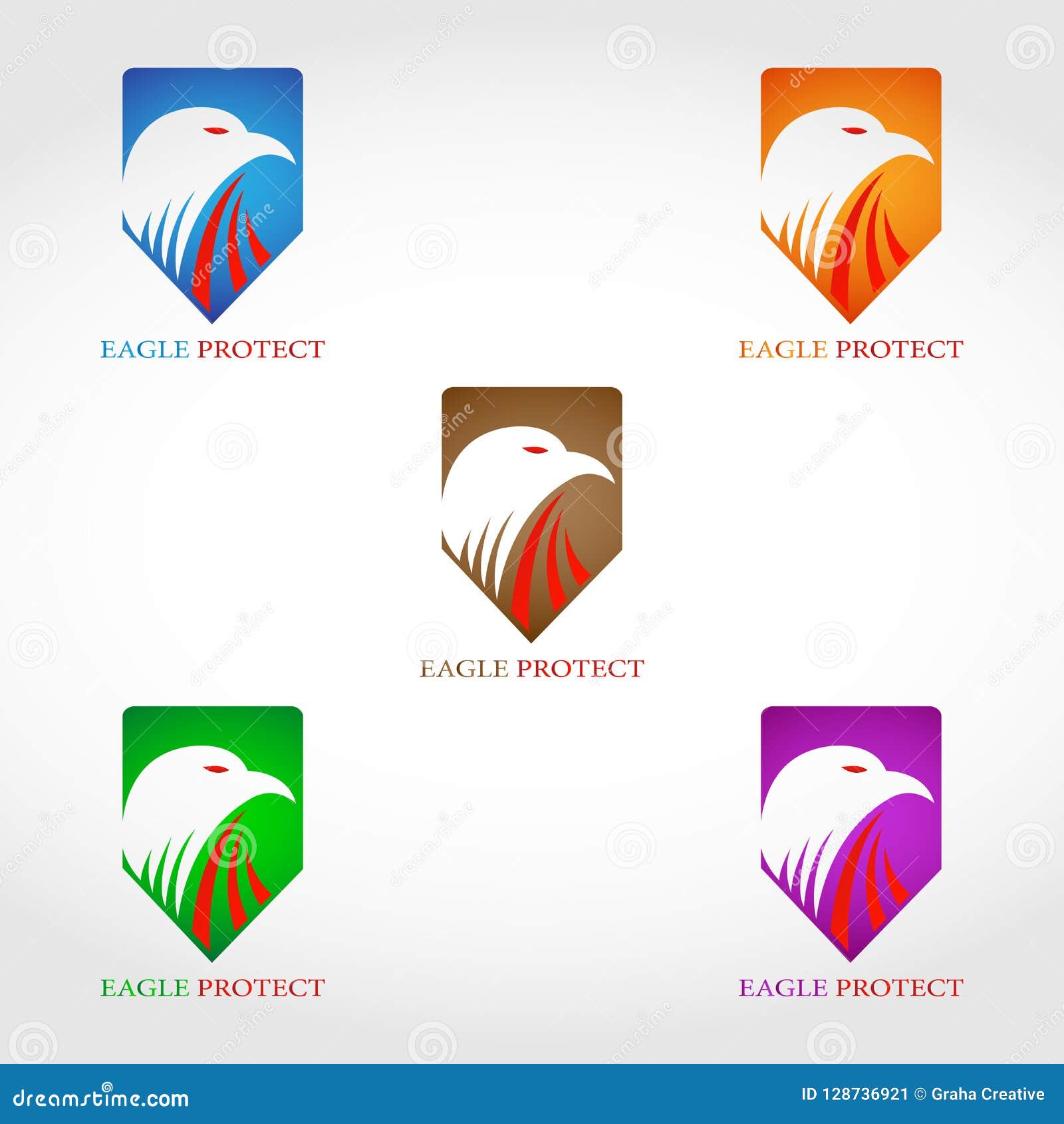 EAGLE PROTECT LOGO 7 stock illustration. Illustration of background ...