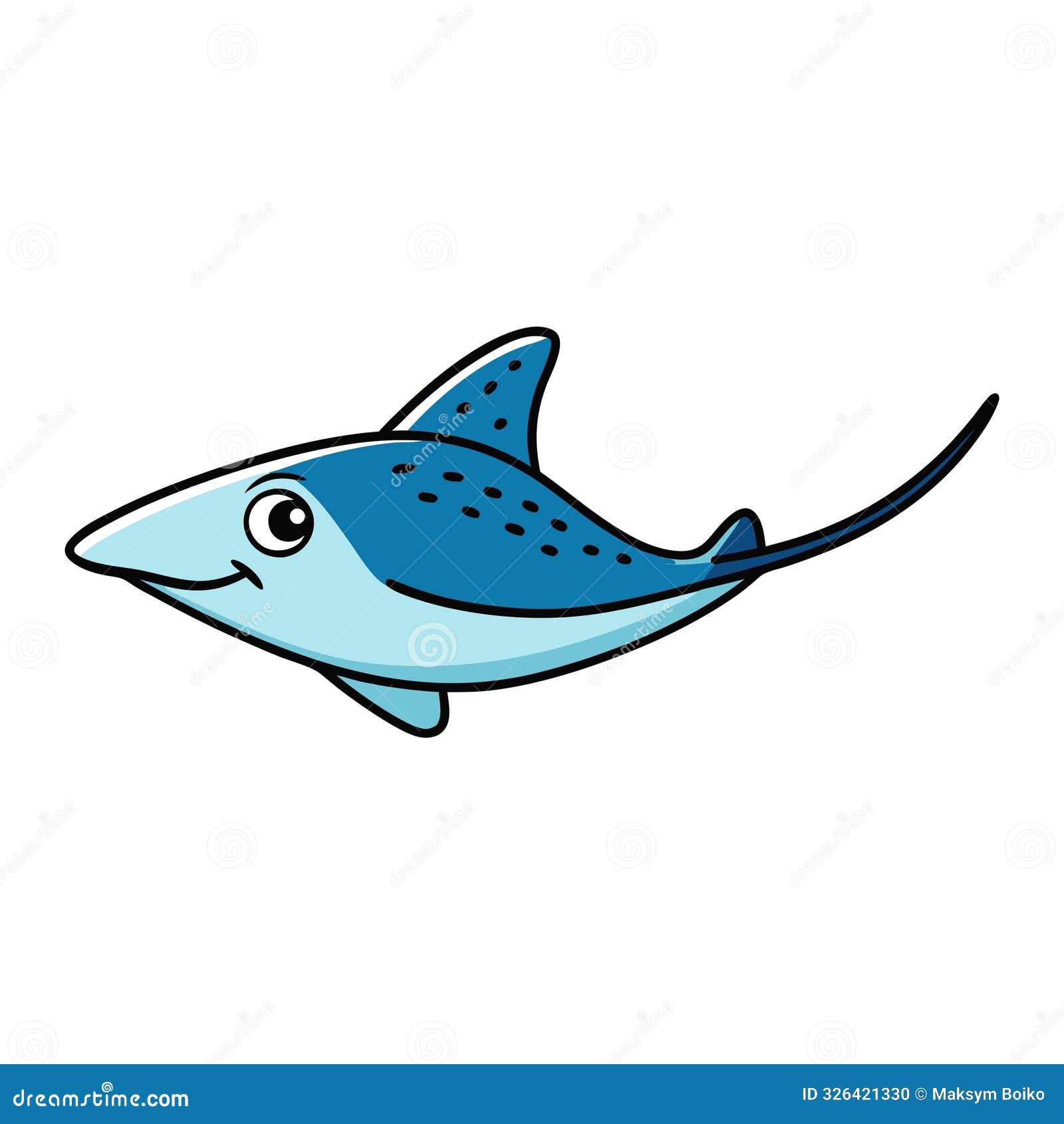 Eagle Ray Fish Speaks Icon Vector Stock Vector - Illustration of ...