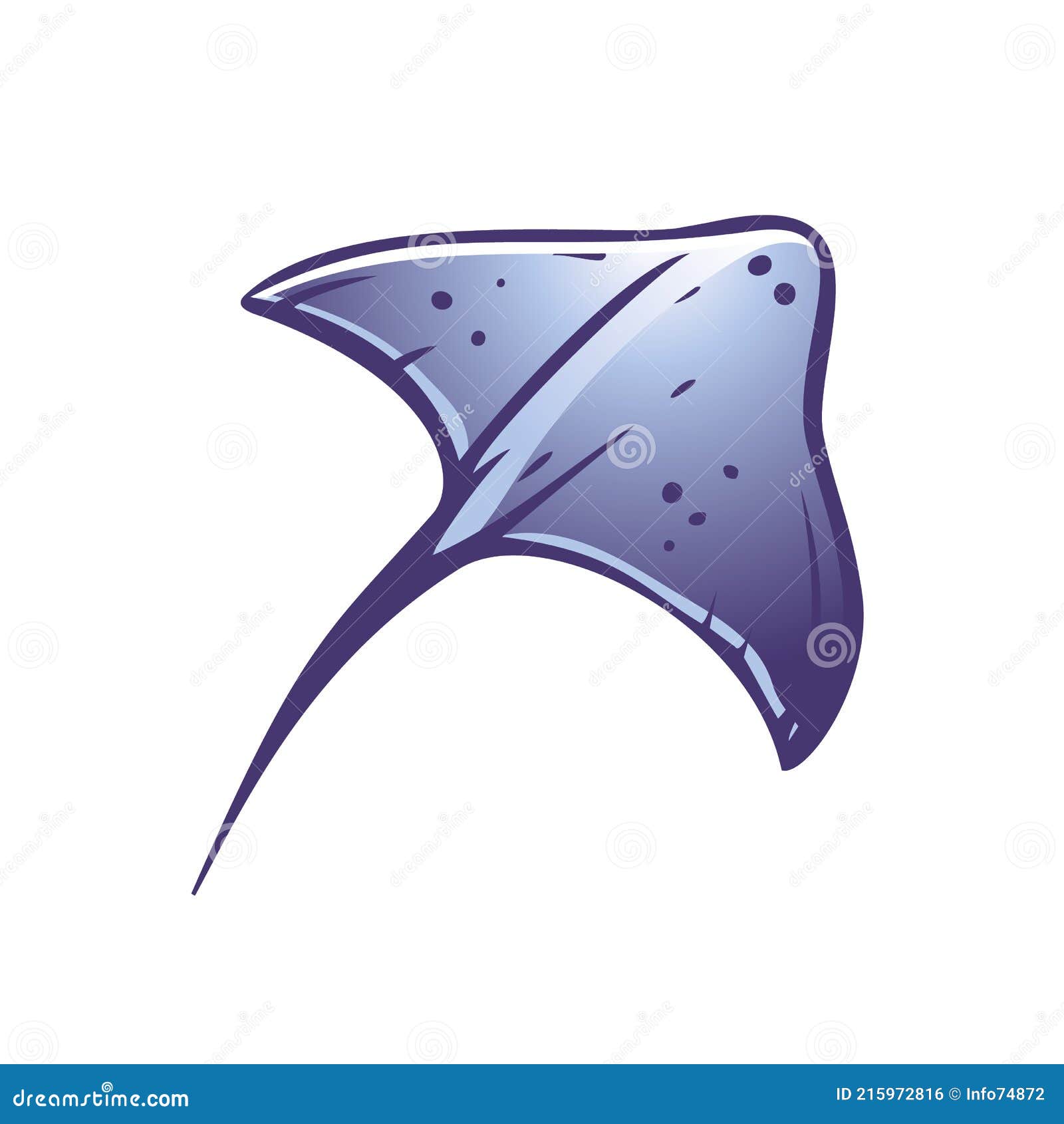 Eagle Ray Fish. Vector Illustration Stock Vector - Illustration of ...