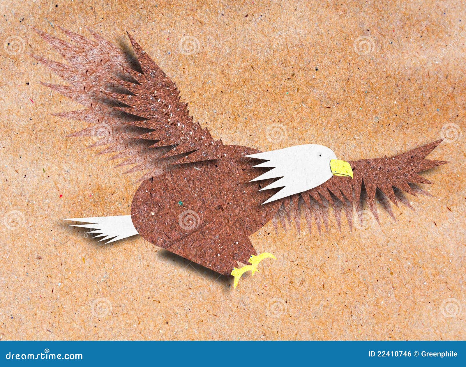 Eagle Recycle Paper Craft Stock Photography | CartoonDealer.com #22410746