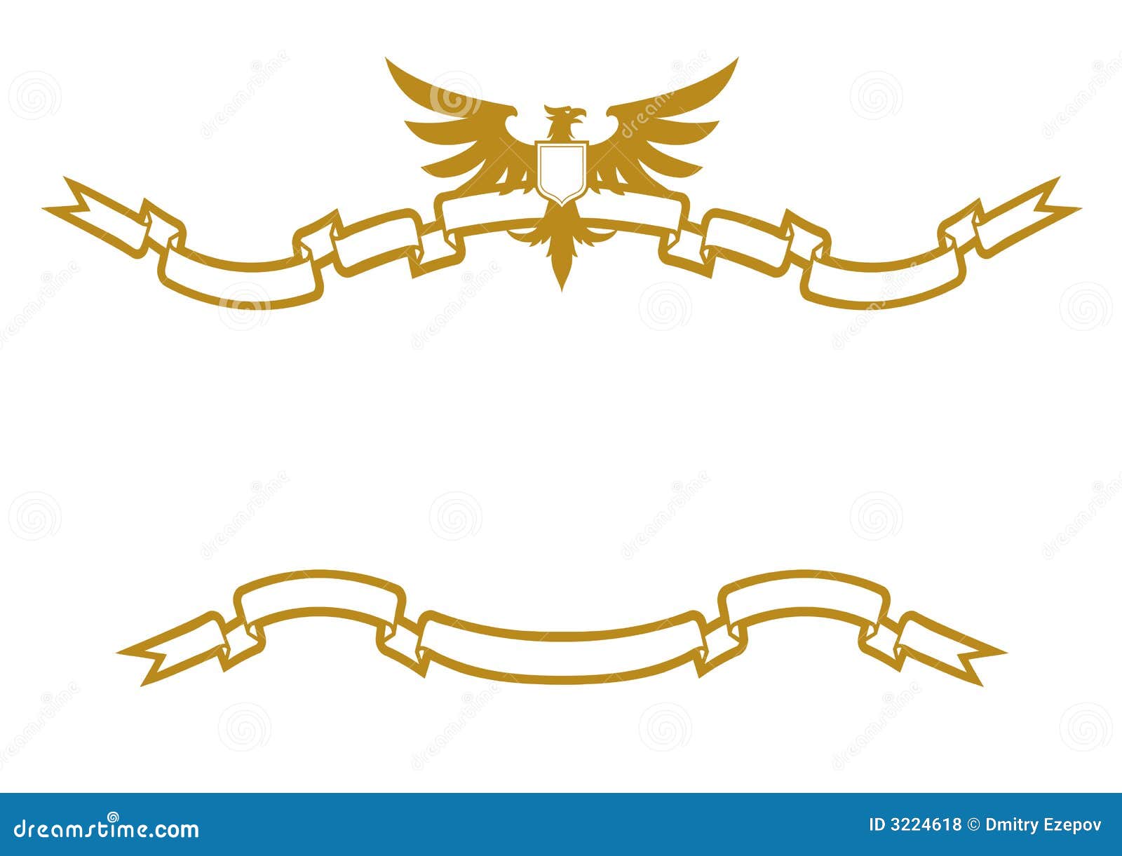 Eagle And Ribbons Vector Illustration | CartoonDealer.com #3224618