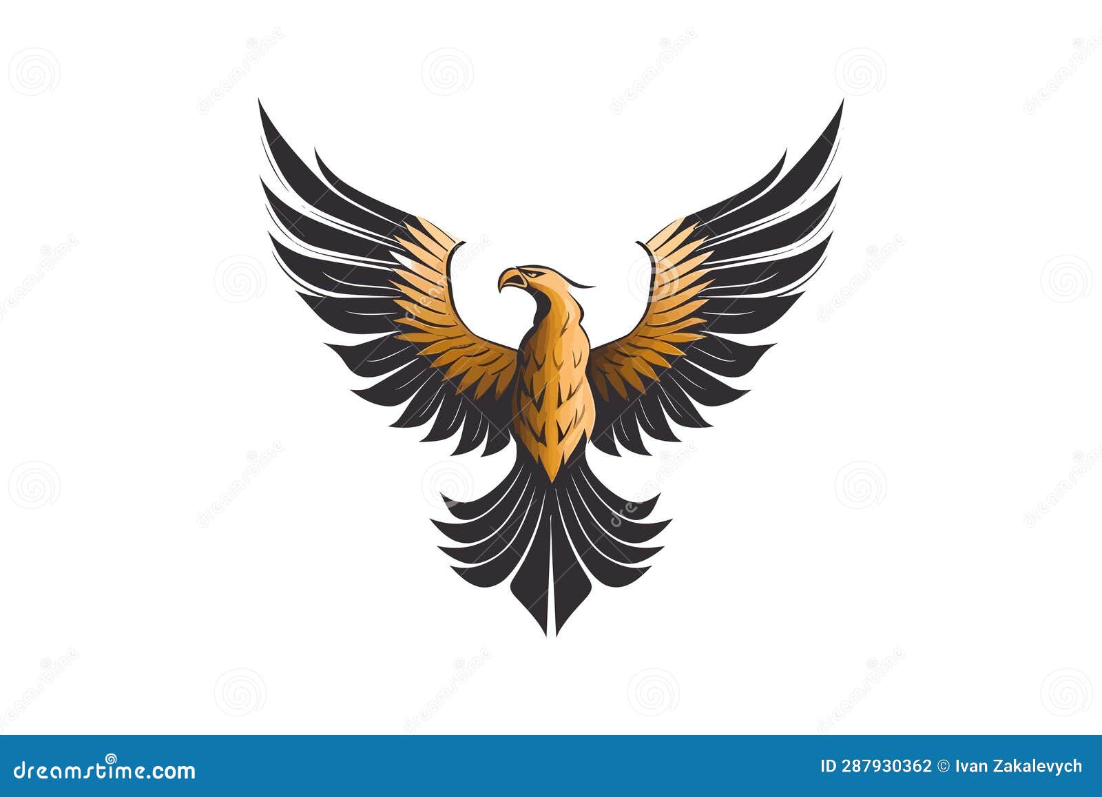 Eagle Rising Wings Logo Design Vector Template Circle Shape. Eagle Logo ...