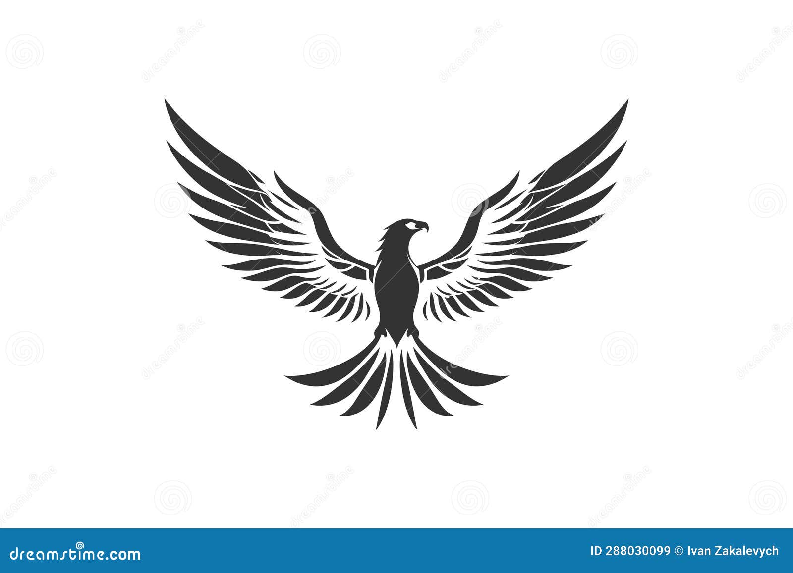 Eagle Rising Wings Logo Design Vector Template Circle Shape. Eagle Logo ...