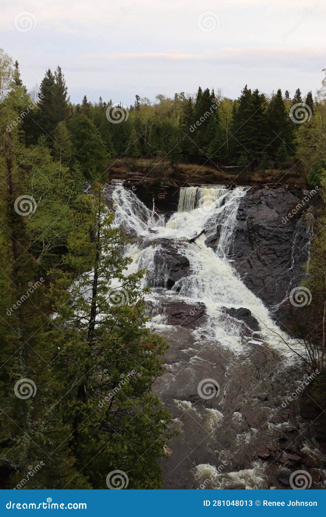 Eagle River Falls in Michigan Stock Image - Image of mountain, eagle ...