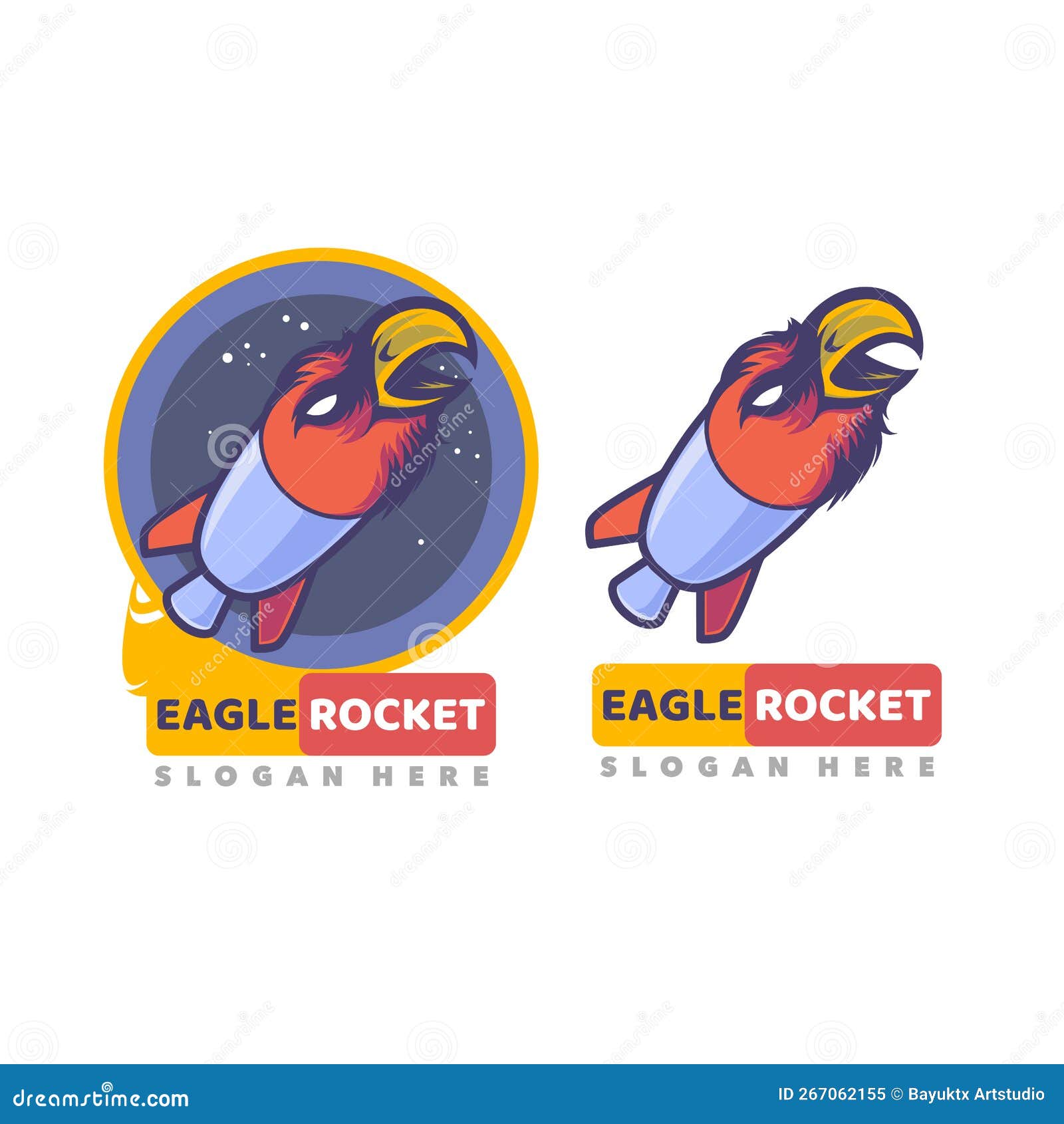Eagle rocket logo stock vector. Illustration of spaceman - 267062155