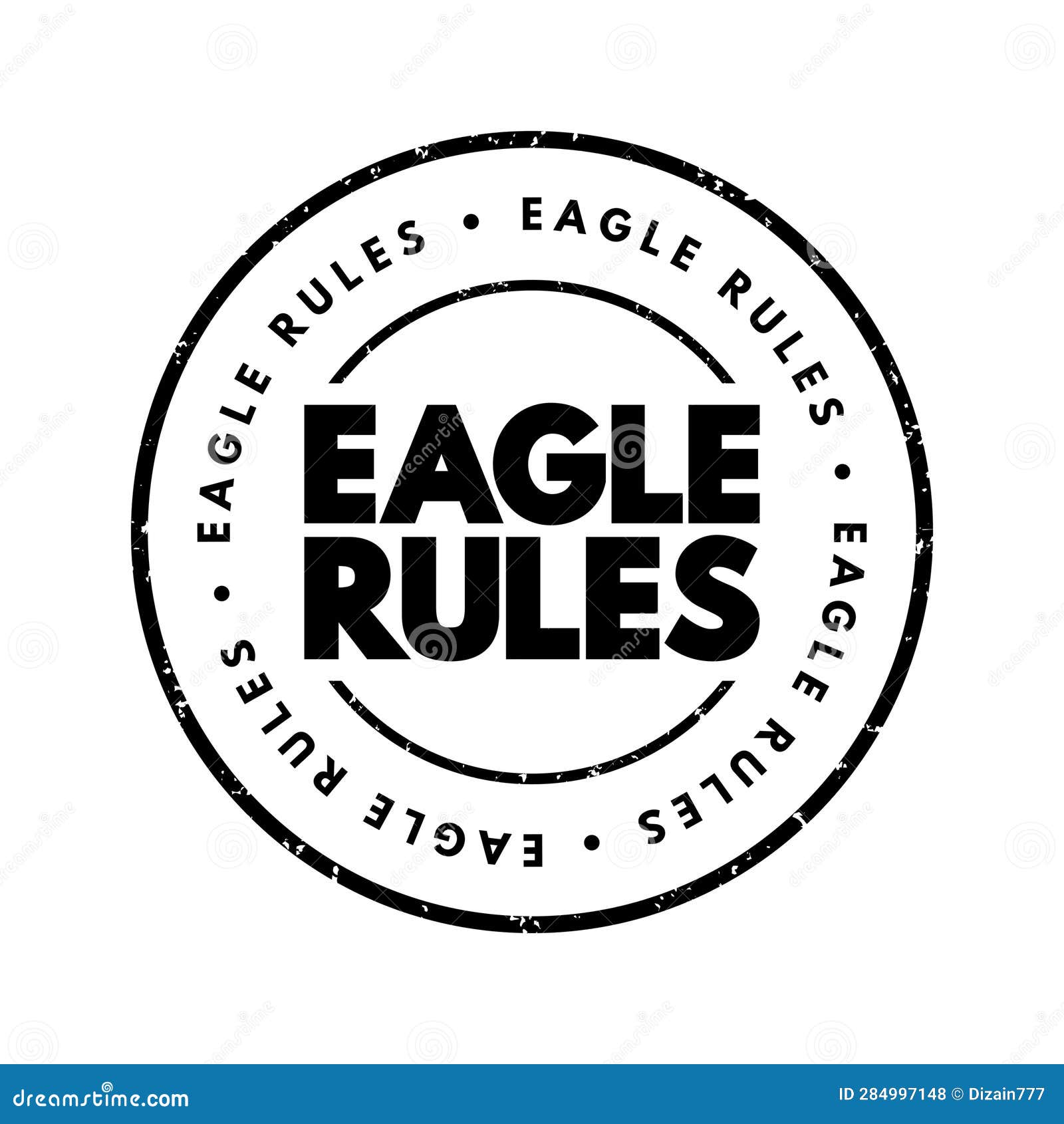 Eagle Rules Text Stamp, Concept Background Stock Illustration ...