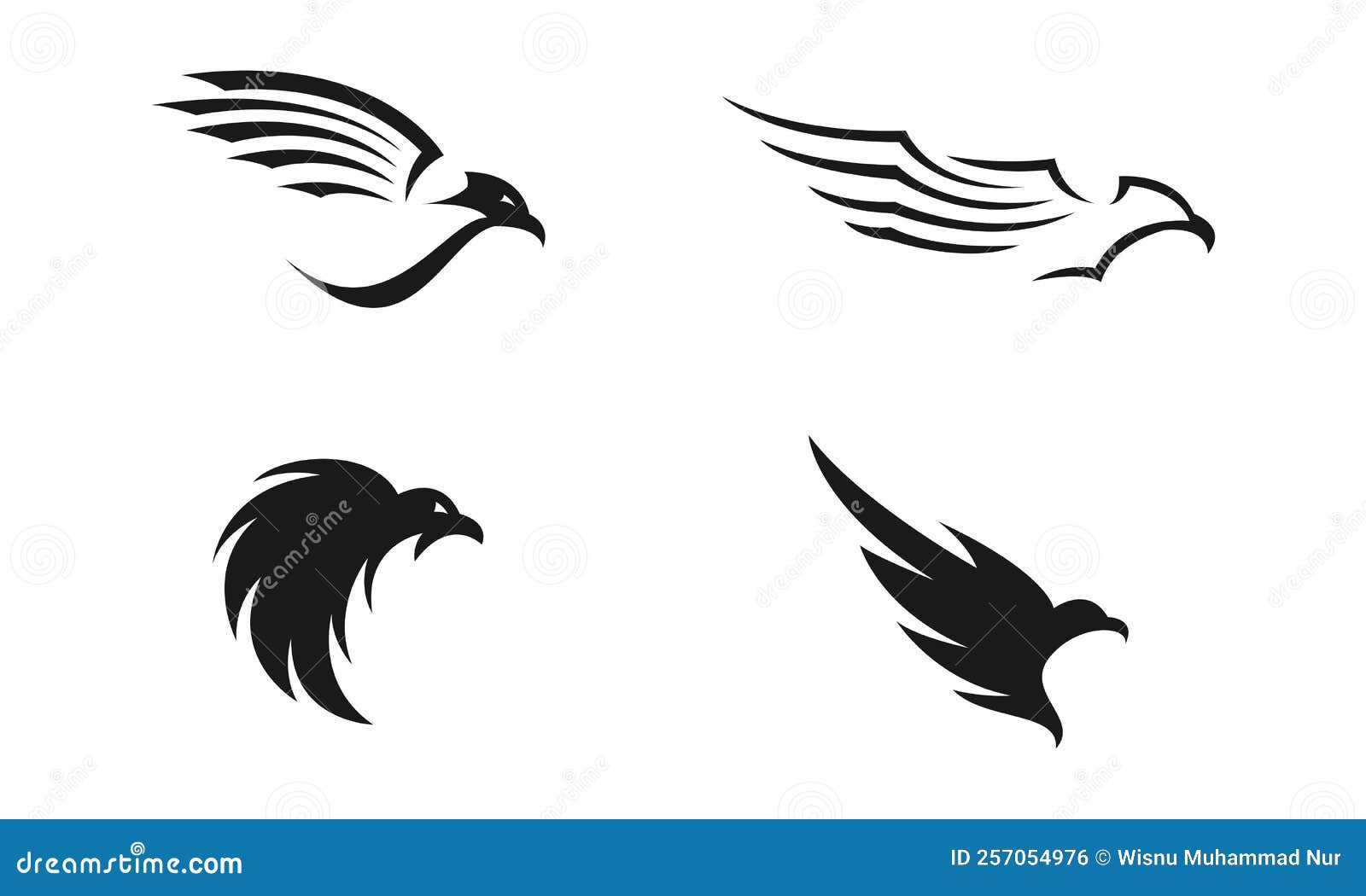 Eagle Set Symbol Vector Design Stock Vector - Illustration of falcon ...
