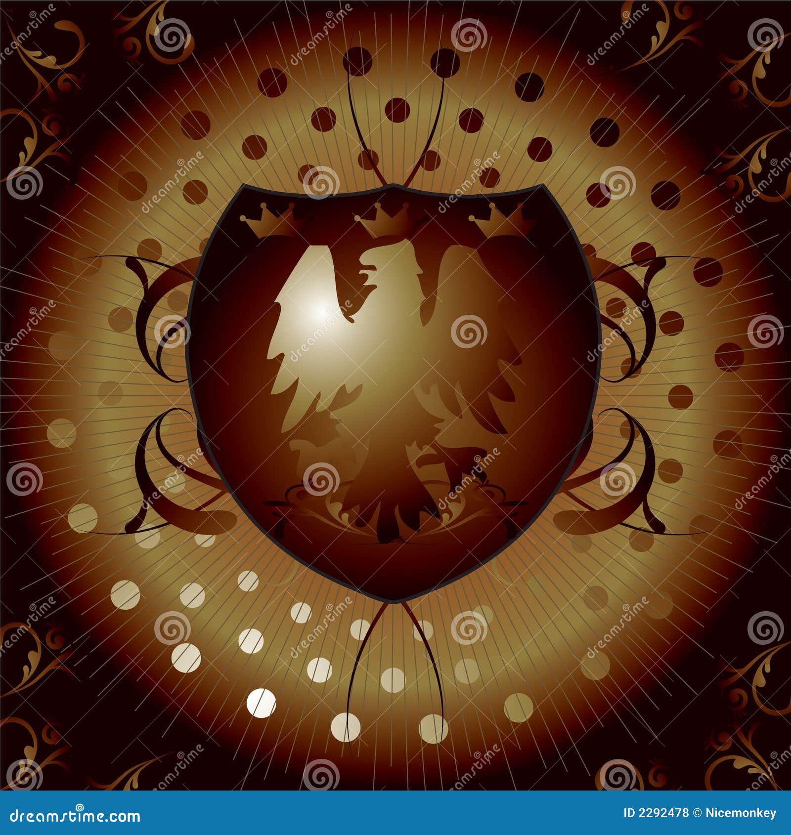 Eagle shield stock illustration. Illustration of border - 2292478