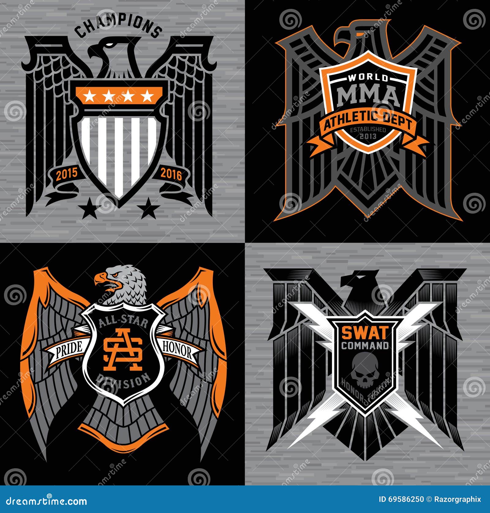 Swat Shield Vector Security Police Force Icon Illustration. Law Shield ...