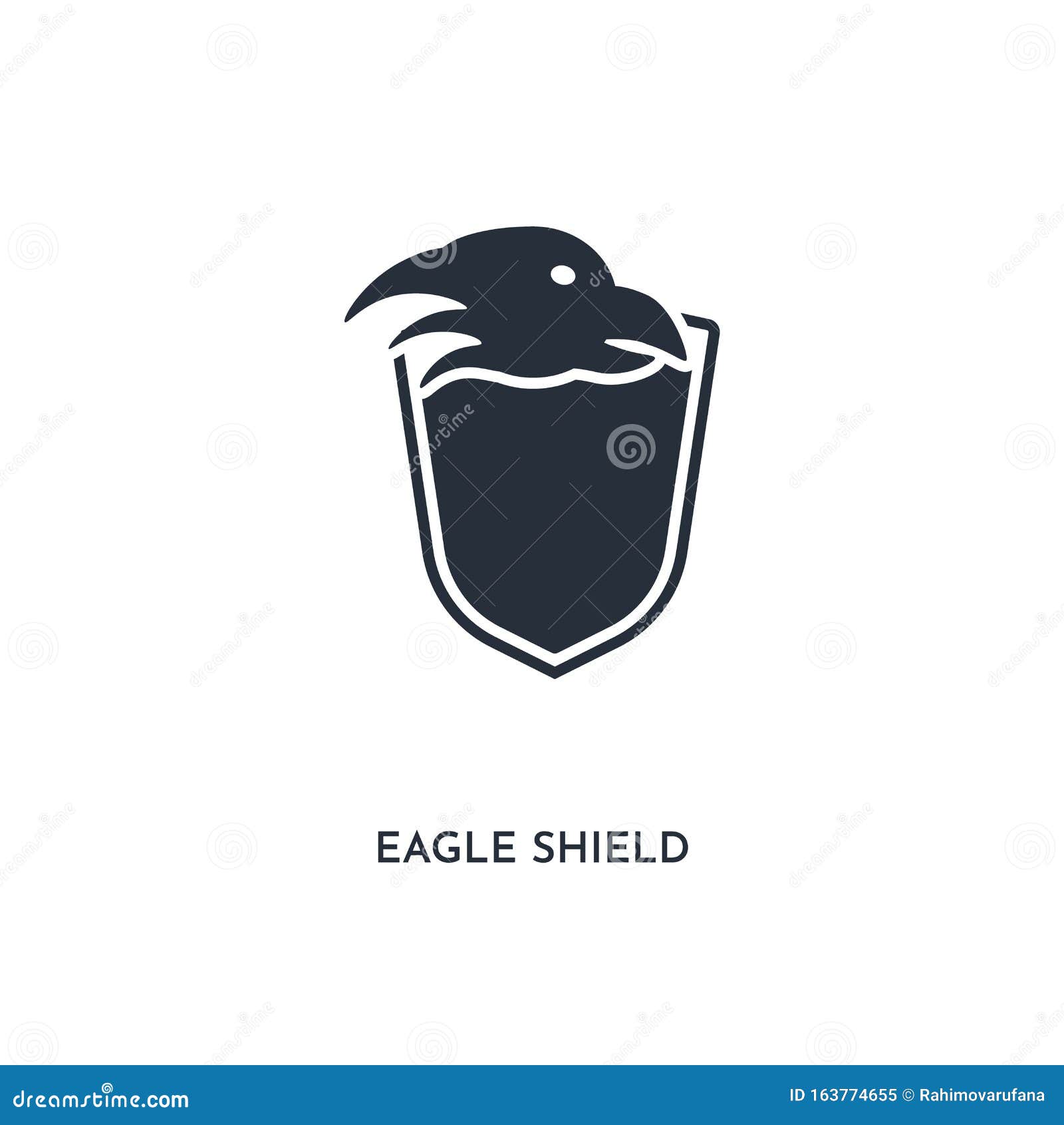 Eagle Shield Icon. Simple Element Illustration. Isolated Trendy Filled ...