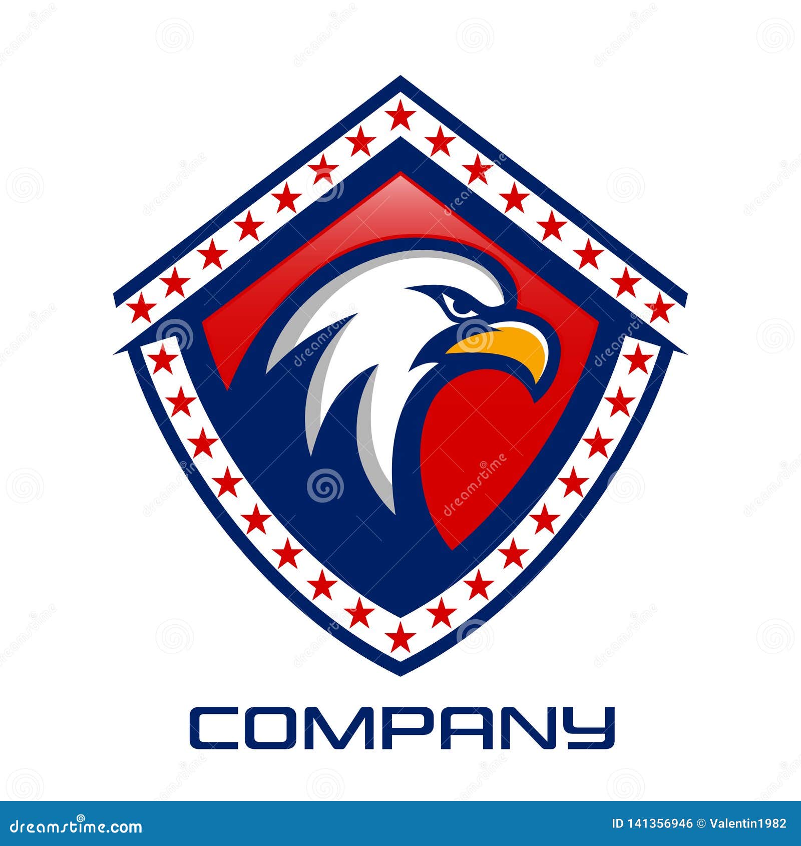 Eagle Shield Logo. Vector Illustration. Stock Vector - Illustration of ...