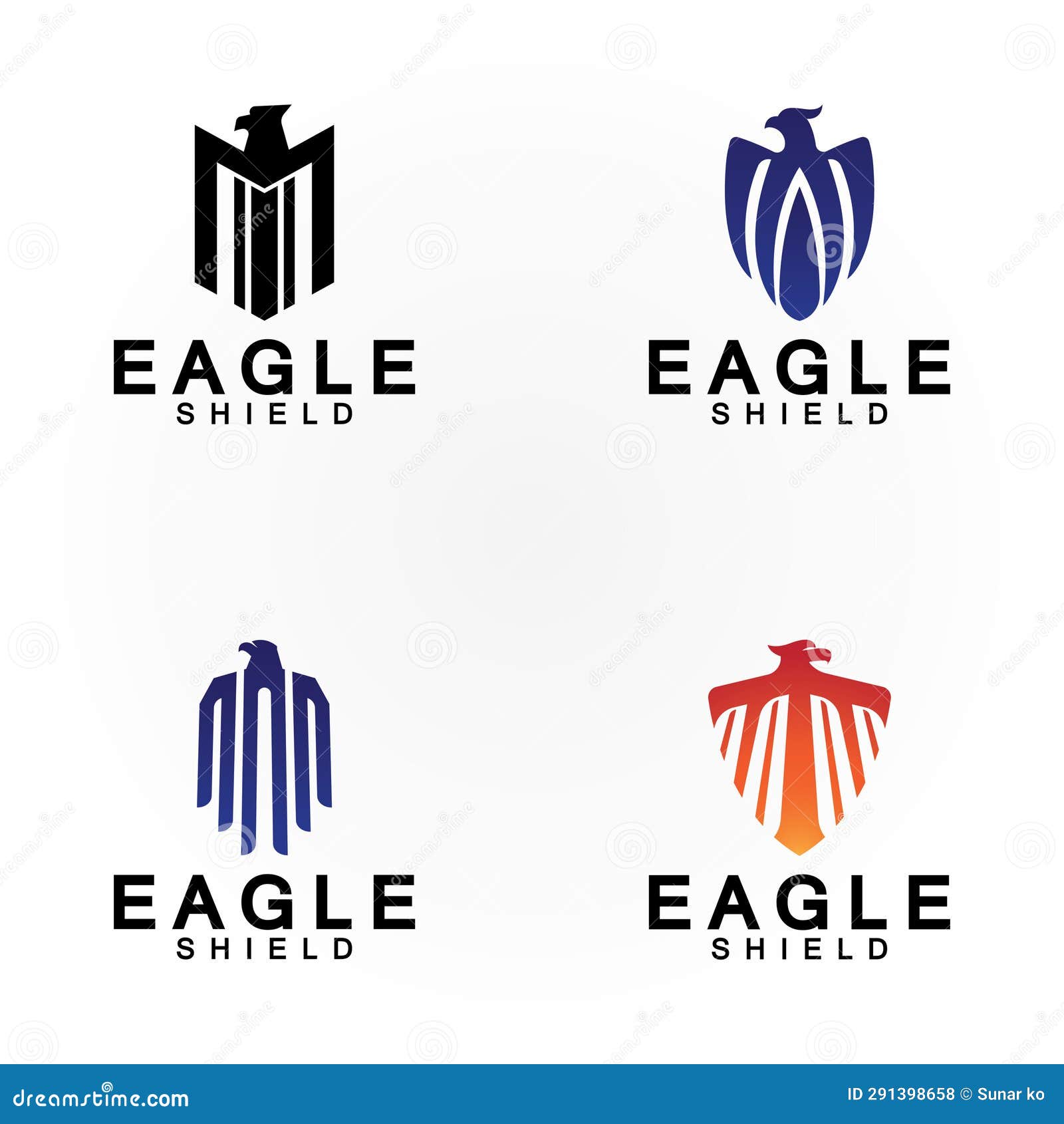 Eagle Shield Logo Design, Hawk Head Vector Emblem Logo Element, Bird ...