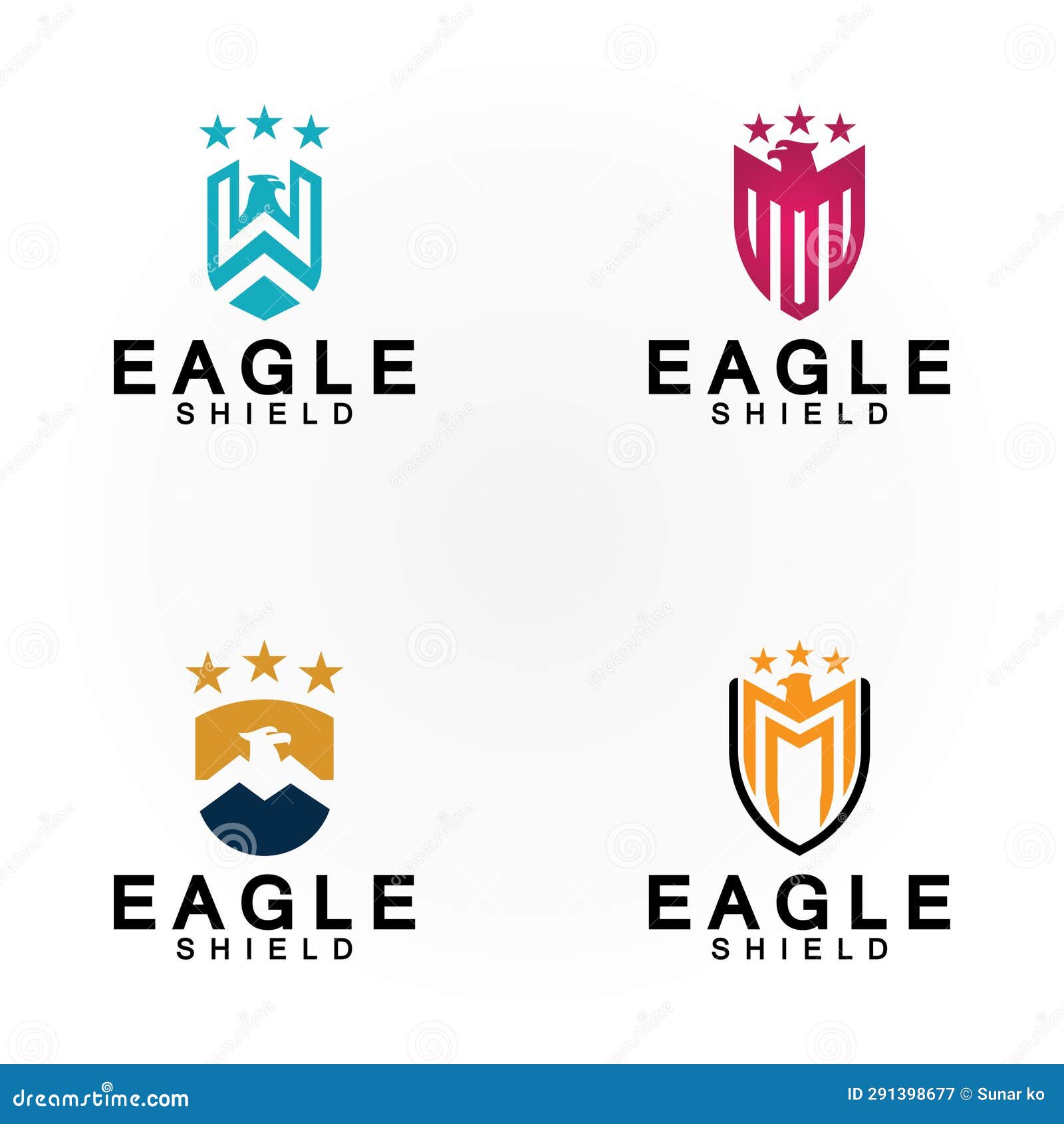 Eagle Shield Logo Design, Hawk Head Vector Emblem Logo Element, Bird ...