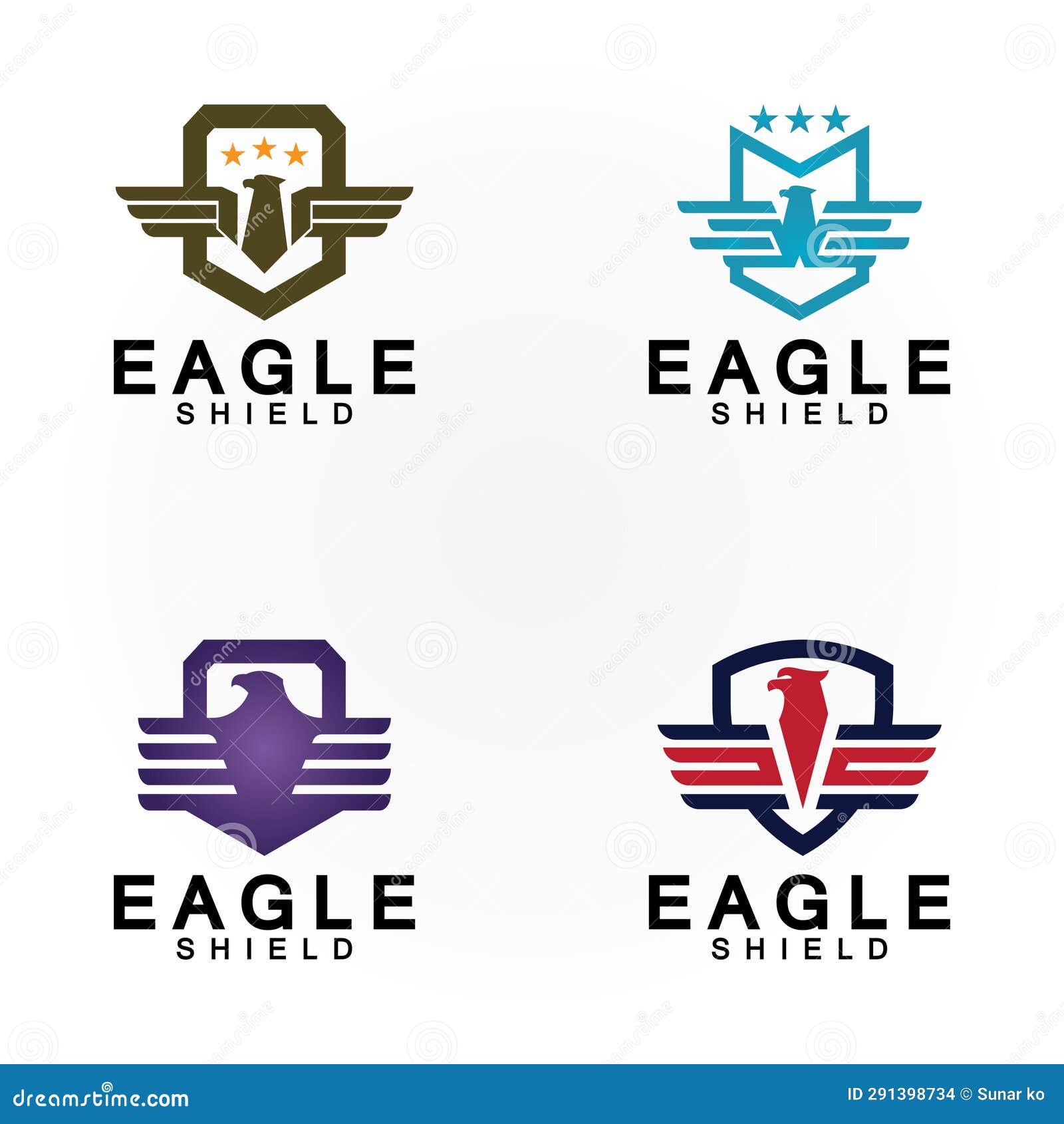 Eagle Shield Logo Design, Hawk Head Vector Emblem Logo Element, Bird ...