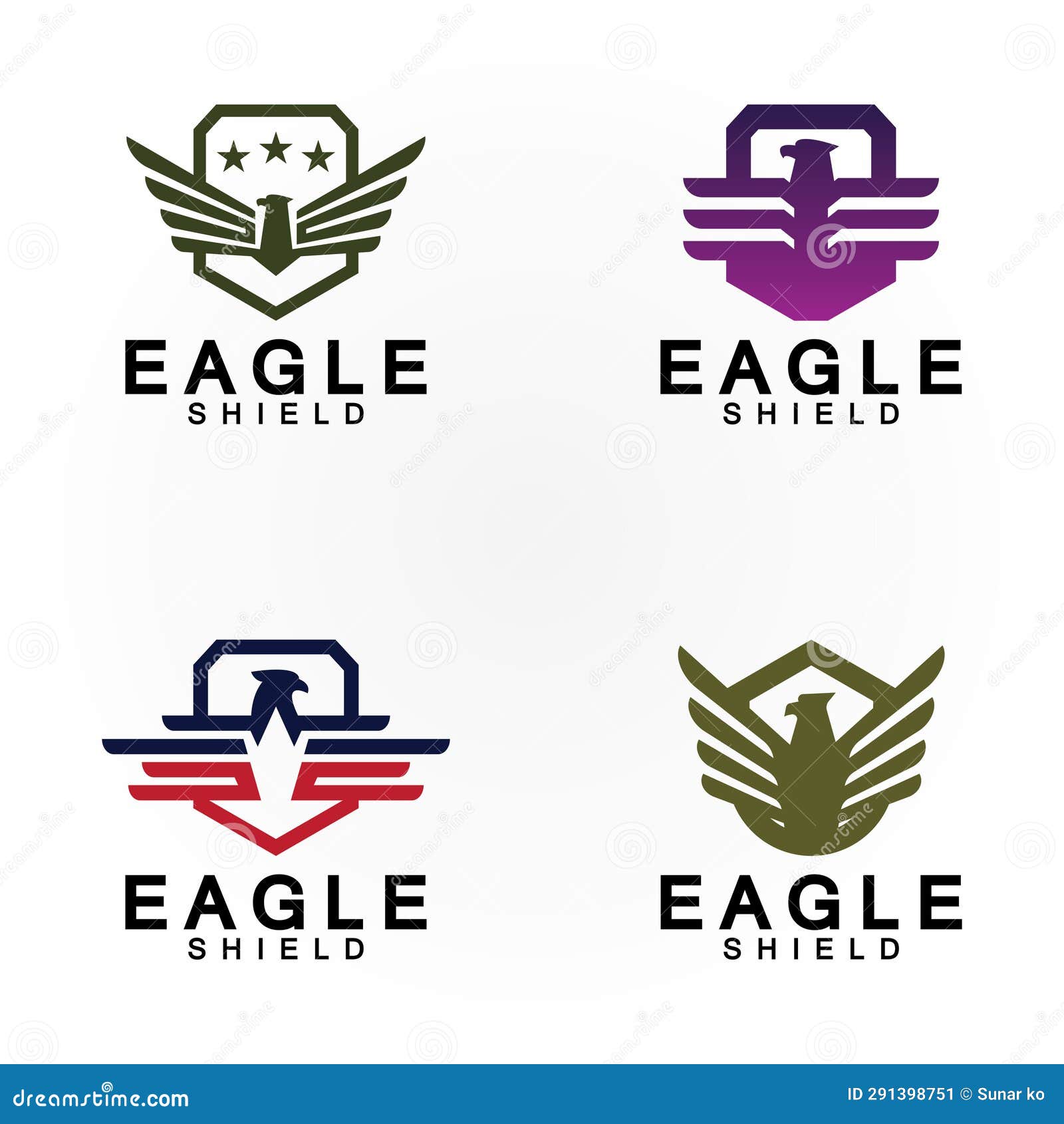 Eagle Shield Logo Design, Hawk Head Vector Emblem Logo Element, Bird ...