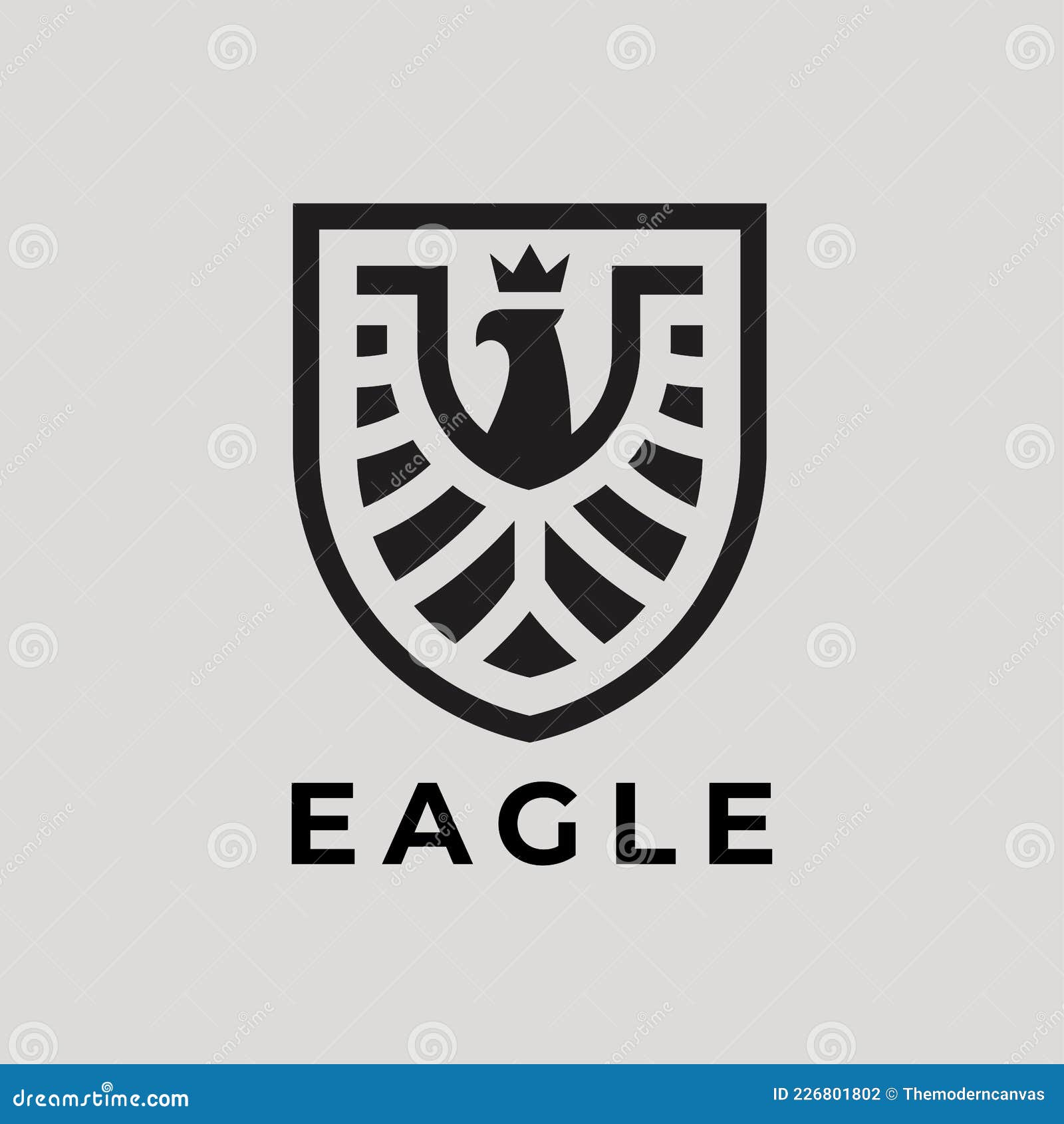 Eagle shield logo icon stock vector. Illustration of simple - 226801802