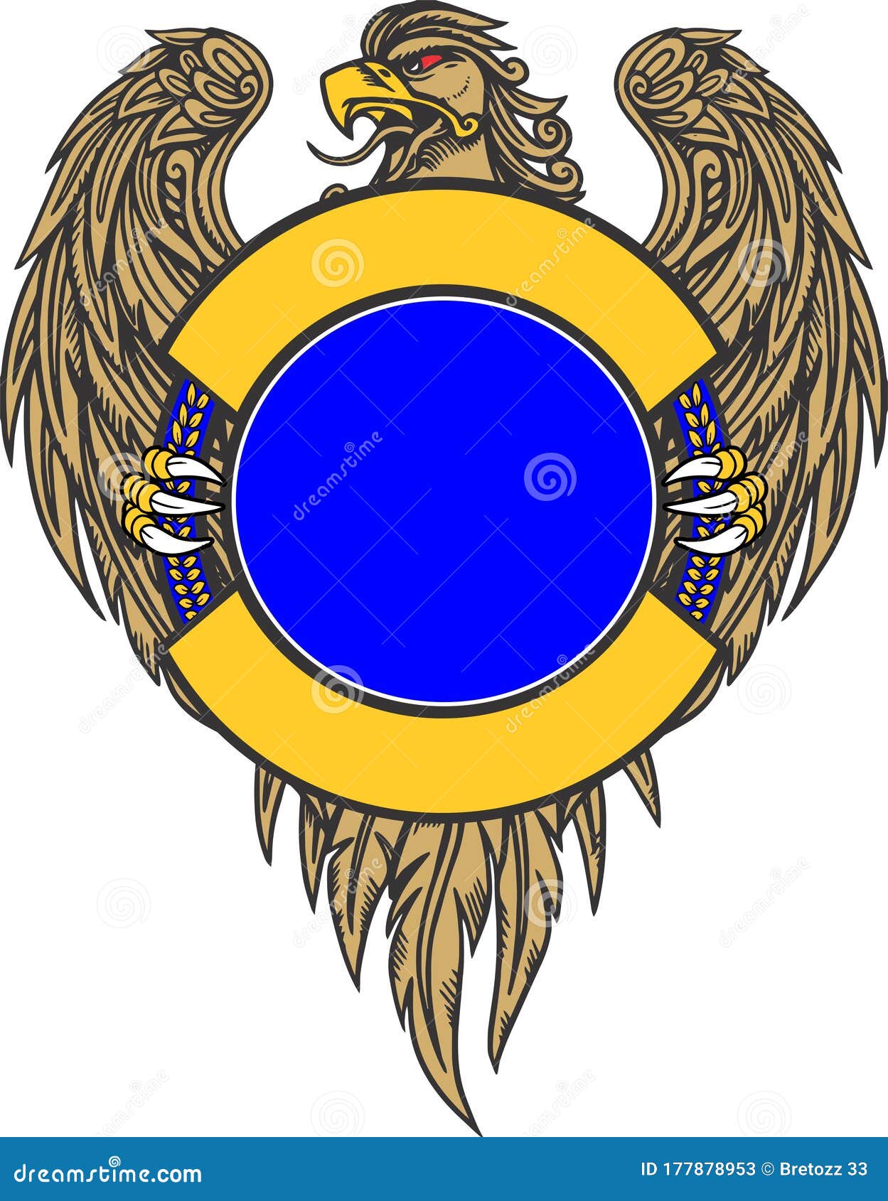 Eagle with shield stock illustration. Illustration of busines - 177878953