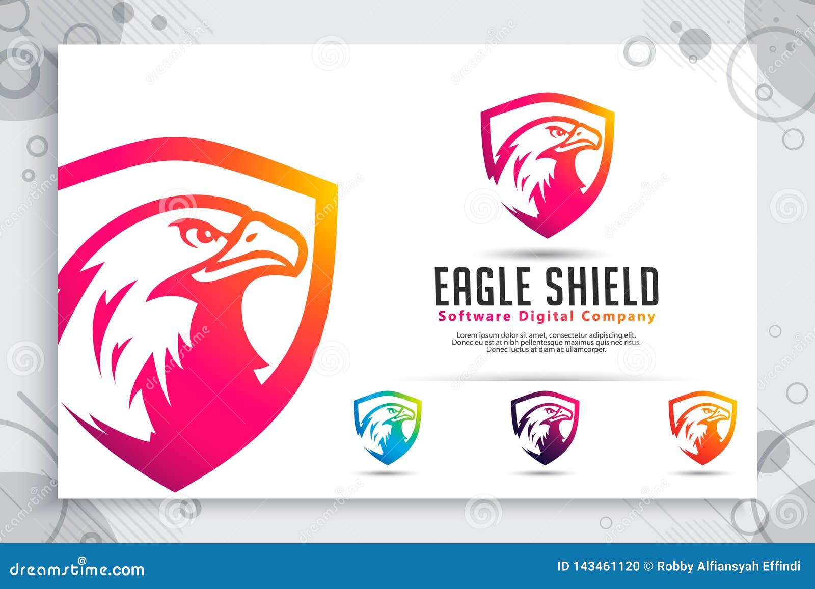 Eagle Shield Tech Vector Logo Designs with Modern Style Concept ...