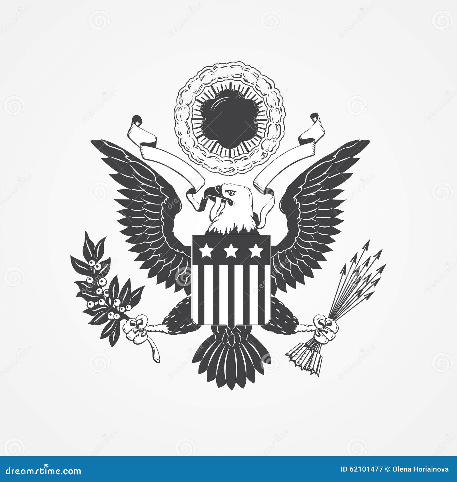 Eagle with Shield. Typographic Labels, Stickers, Logos and Badges Stock ...