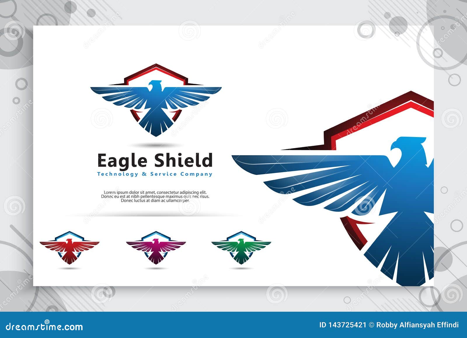 Eagle Shield Vector Logo Designs with Modern Style for Technology ...