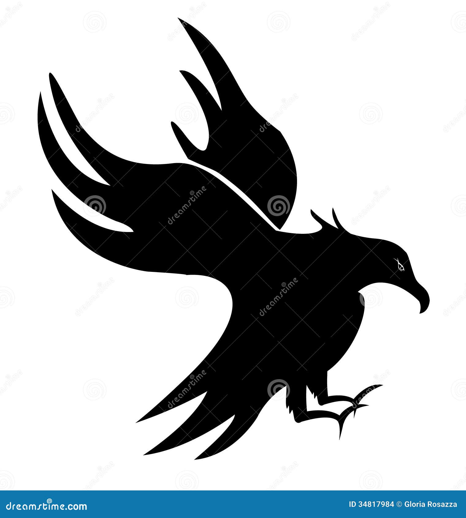 Eagle silhouette logo stock vector. Illustration of flight - 34817984