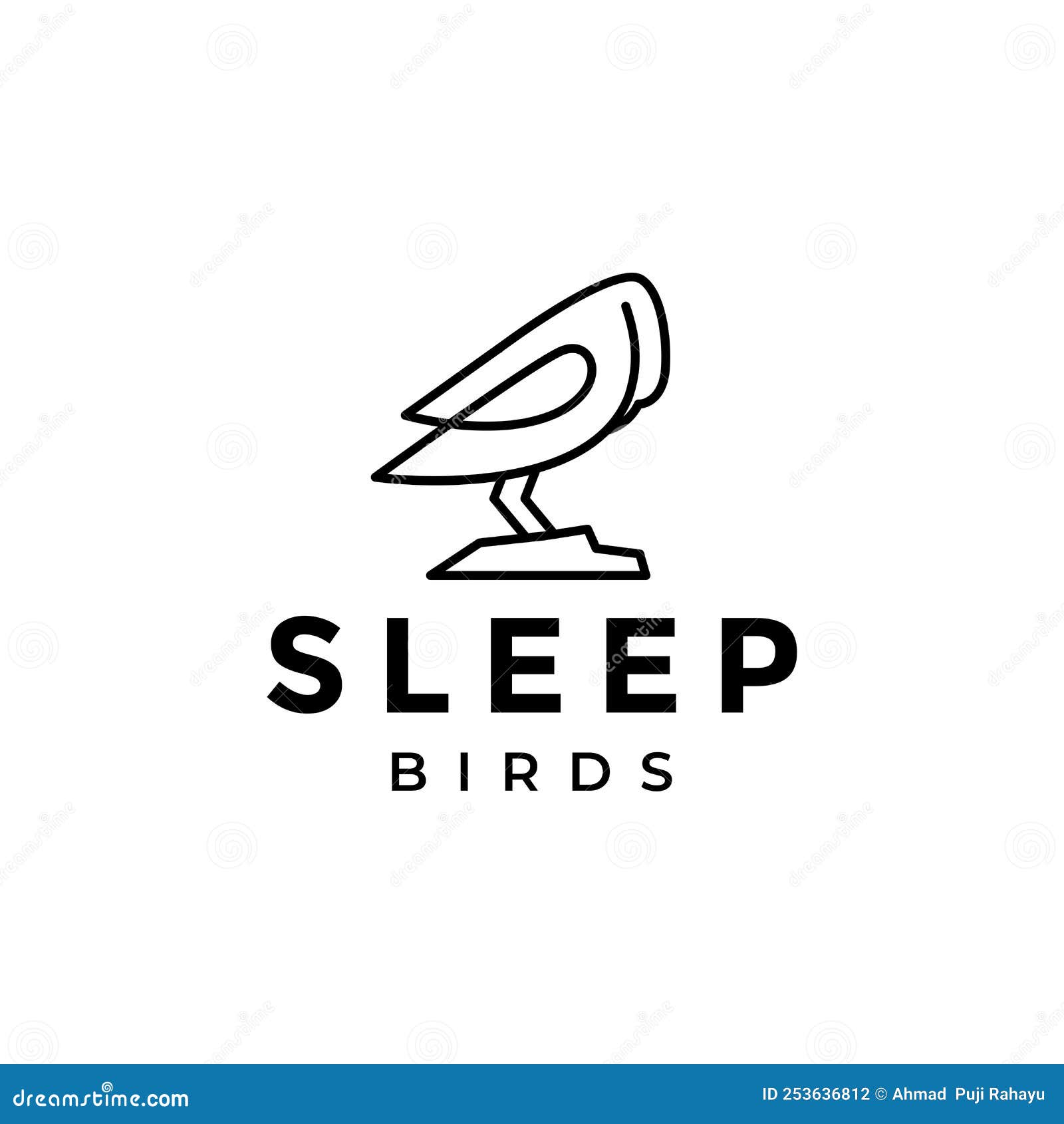 Eagle Sleep Bird Logo Design Stock Vector - Illustration of logo ...