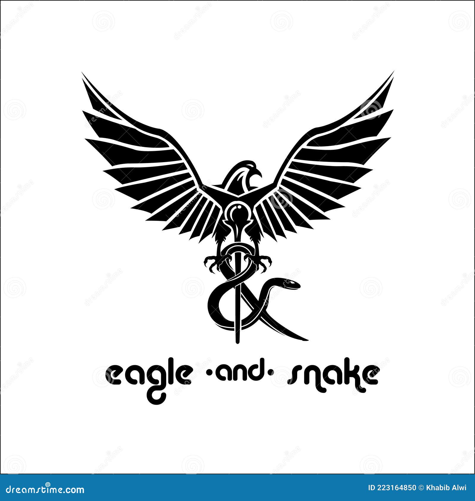 Eagle and Snake Exclusive Logo Stock Vector - Illustration of sign ...