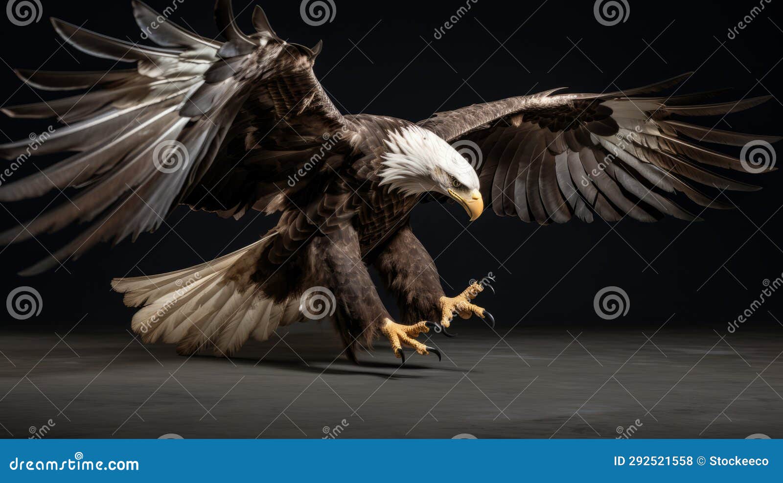 Stunning Vray Traced Eagle in Exaggerated Pose - 8k Photo-realistic ...