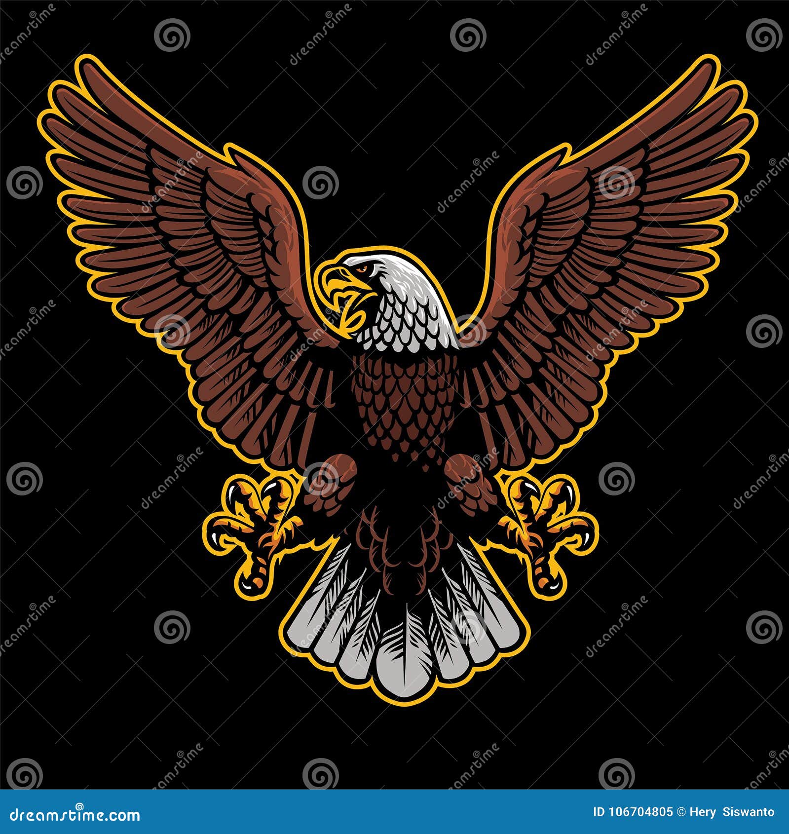 Eagle Spread His Wings Cartoon Vector | CartoonDealer.com #106704805 Eagle Spread His Wings Cartoon Vector | CartoonDealer.com #106704805