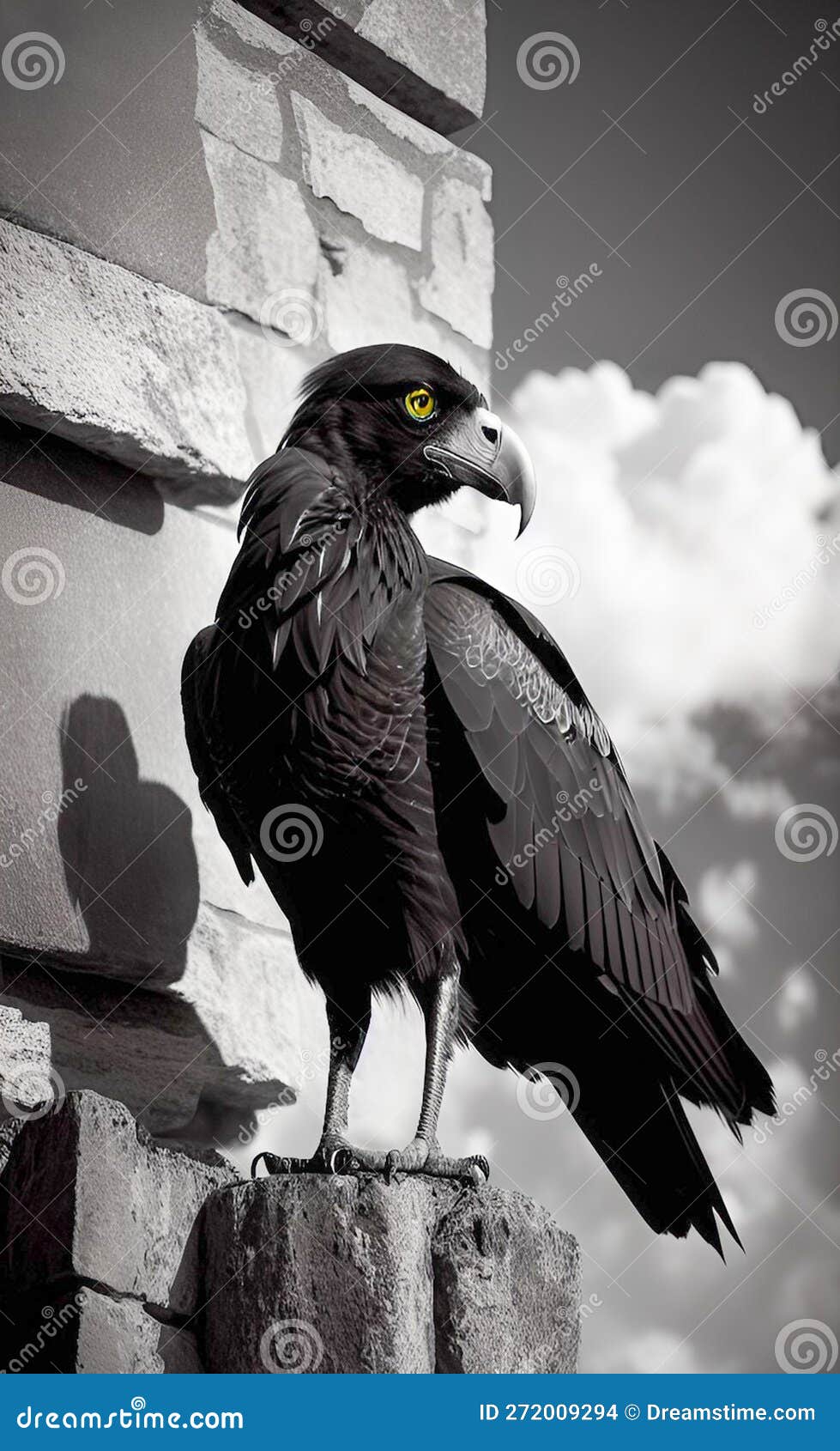 Eagle standing an locking stock illustration. Illustration of closeup ...