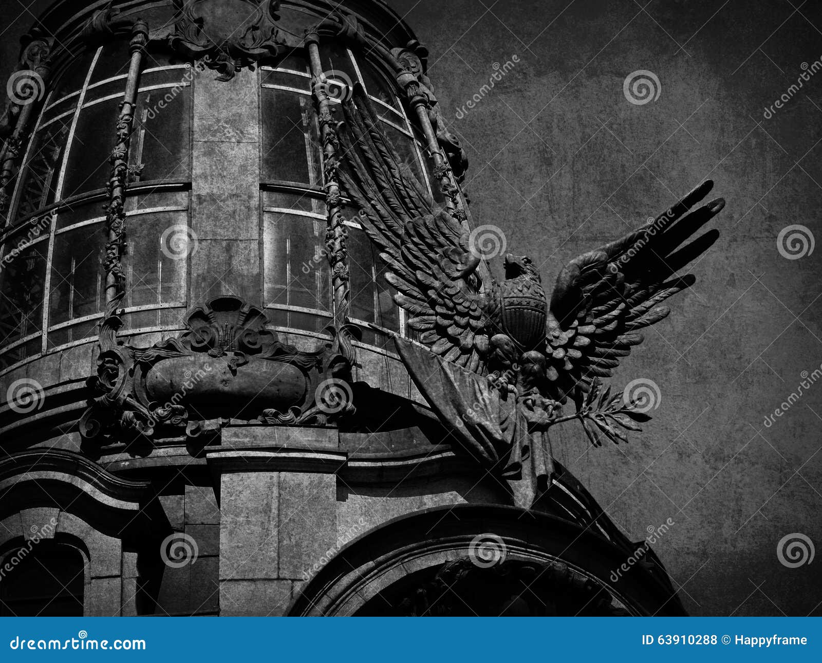 Eagle statue Baroque stock illustration. Illustration of church - 63910288