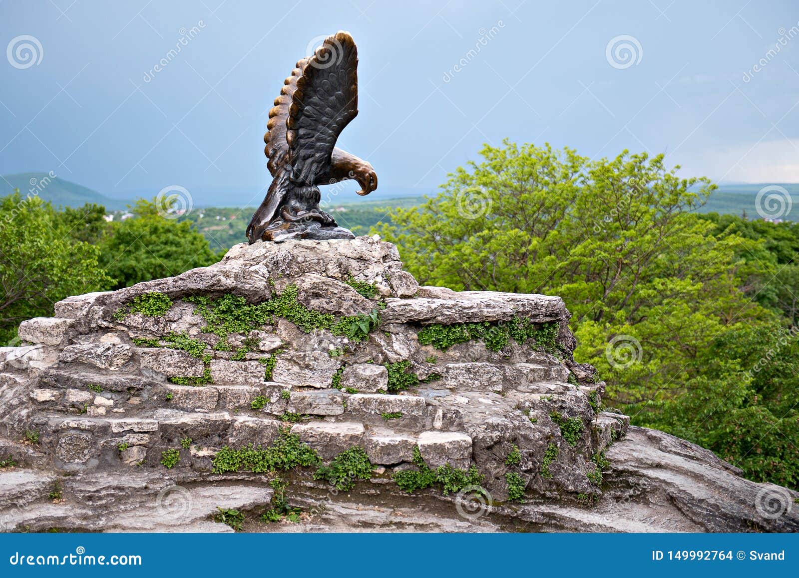 Eagle Statue in Pyatigorsk. Caucasus Stock Photo - Image of rural, rock ...