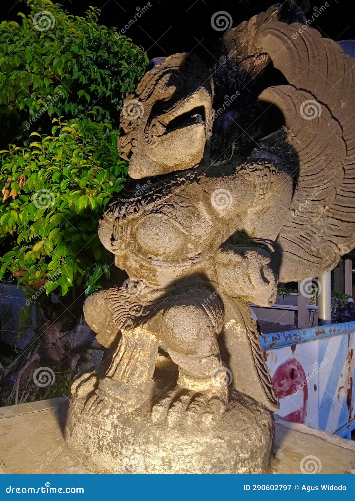 Eagle Statue Stands Alone at the Edge of the Gate Stock Image - Image ...