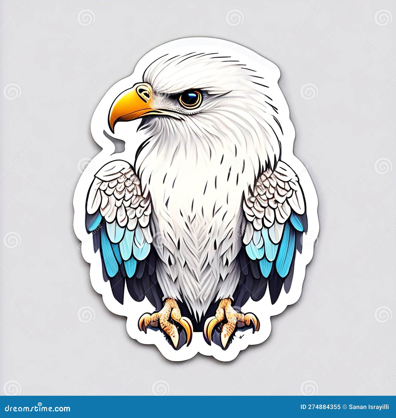 Eye Of Eagle Sticker, Eagle Logo Vector Illustration | CartoonDealer ...