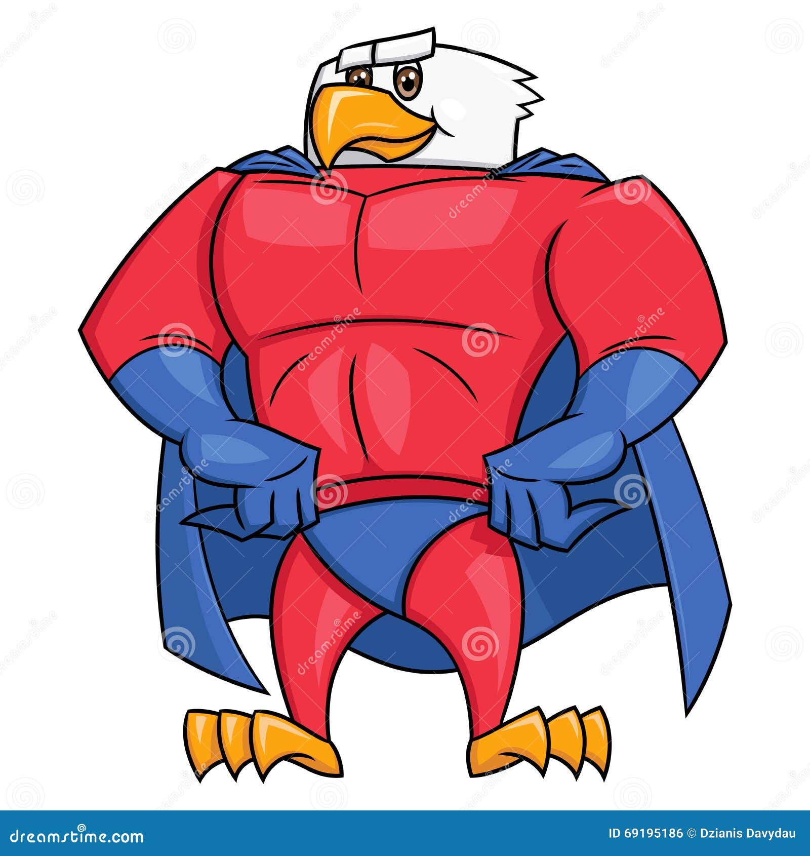 Eagle superhero posing 2 stock vector. Illustration of cartoon - 69195186