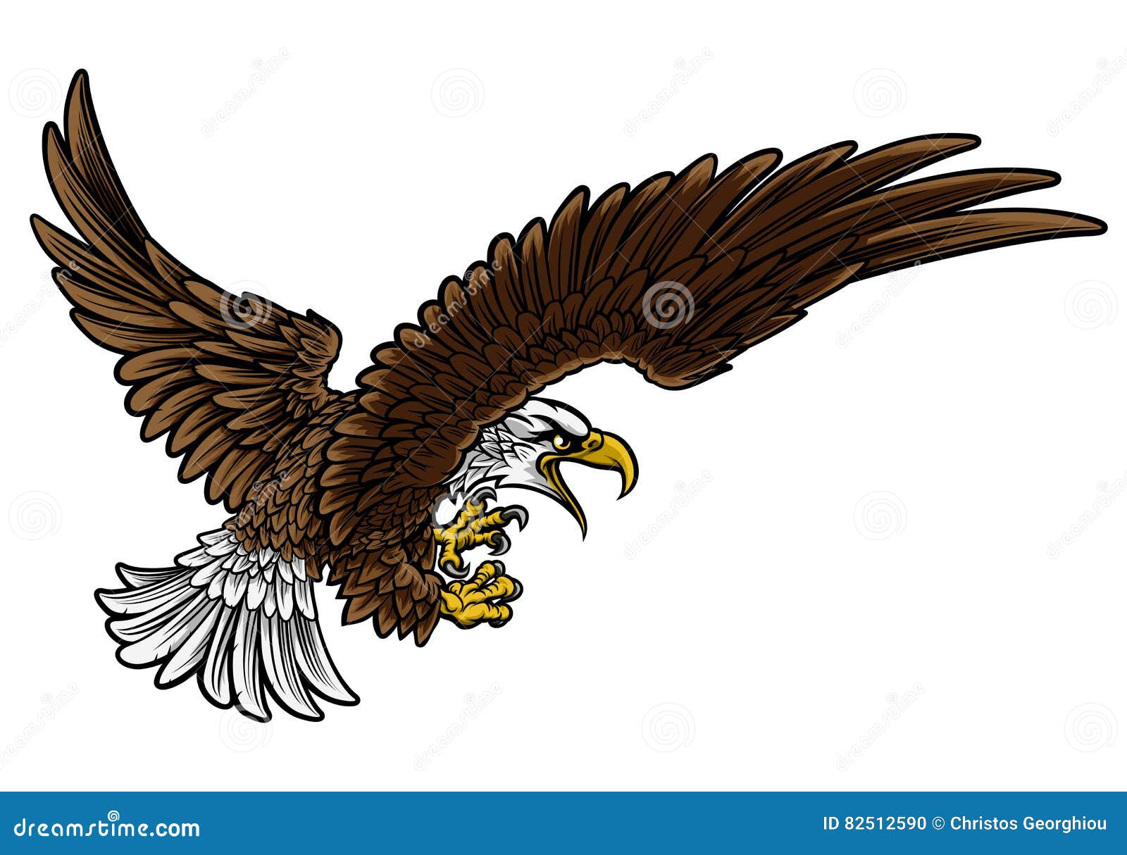 Swooping Eagle Vector Illustration | CartoonDealer.com #89684050