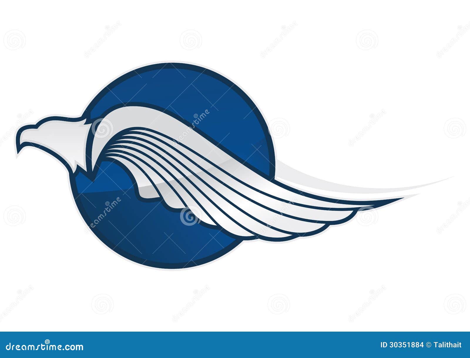 Eagle Symbol. Silhouette Flying Eagles Emblem, Winged Badge And Freedom ...
